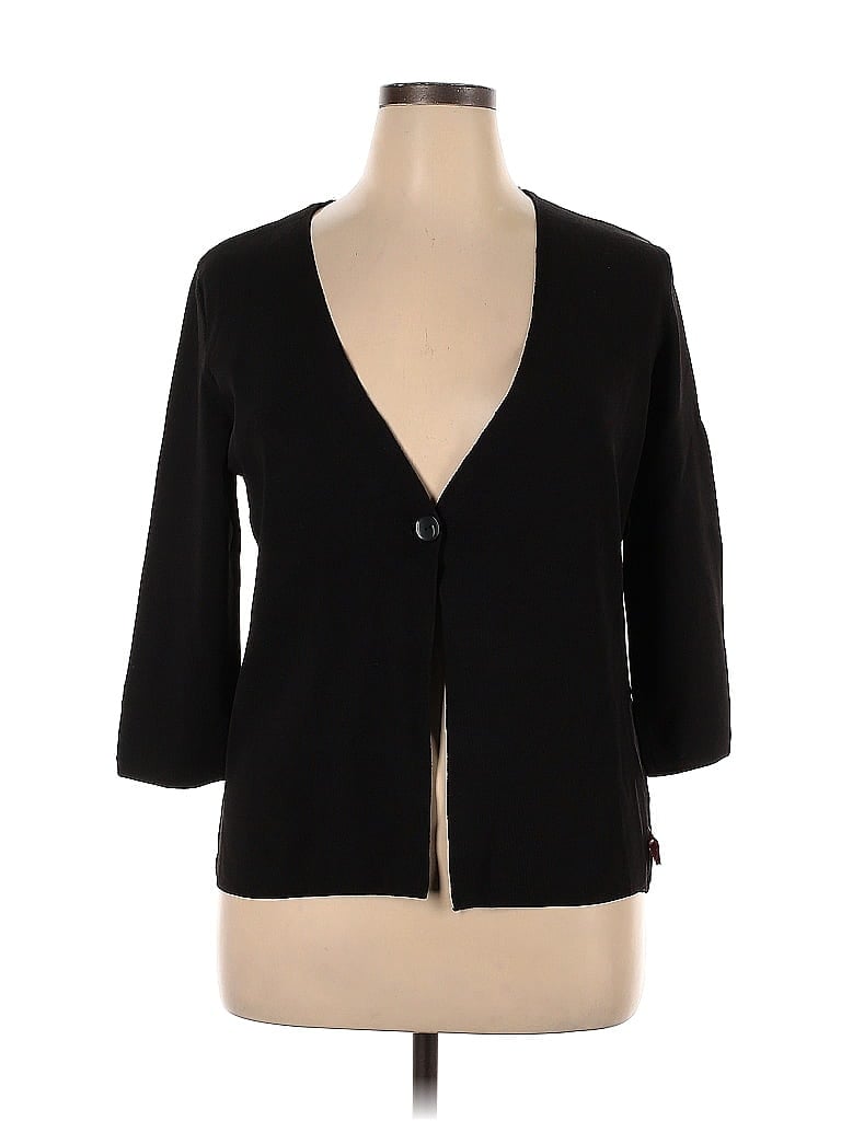 Pierri Solid Black Cardigan Size XL - 58% off | thredUP