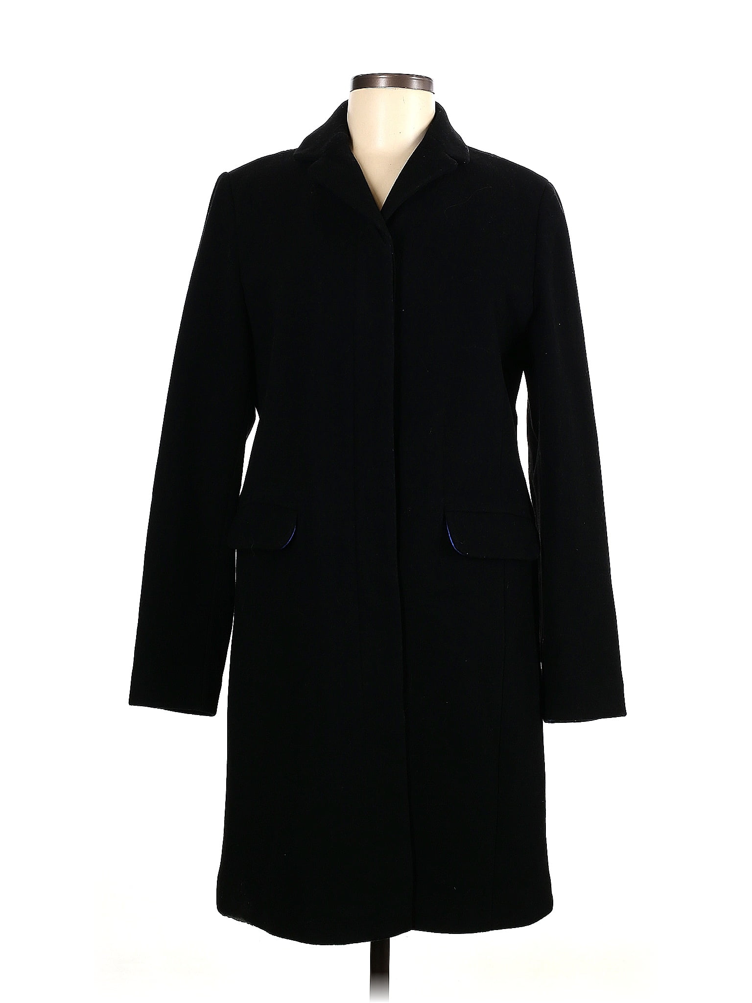 Gap Solid Black Wool Coat Size M 62 Off Thredup