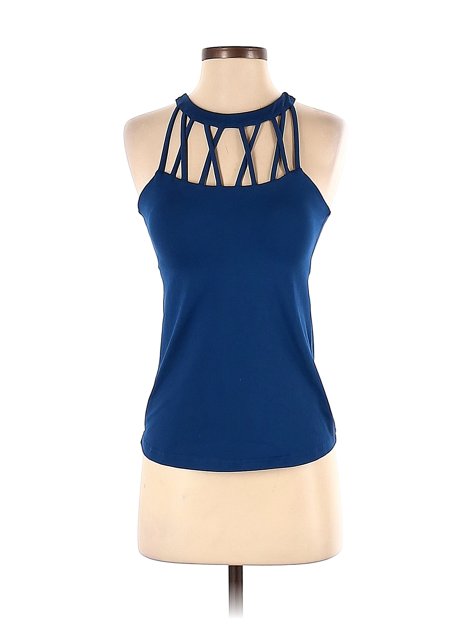 Popflex Solid Blue Active Tank Size 4 - 68% off | thredUP