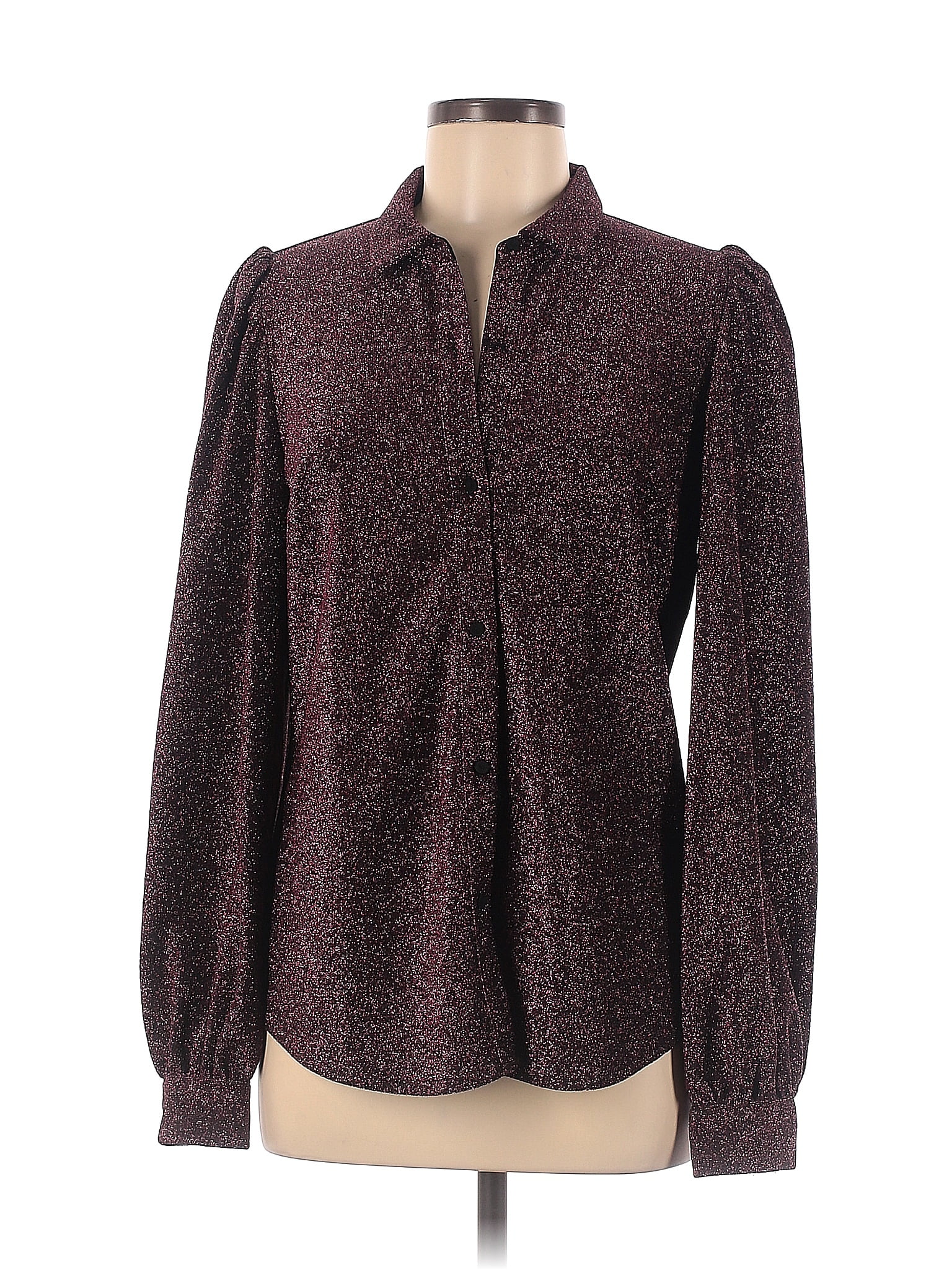 Custommade Burgundy Long Sleeve Blouse Size 38 Fr 77 Off Thredup