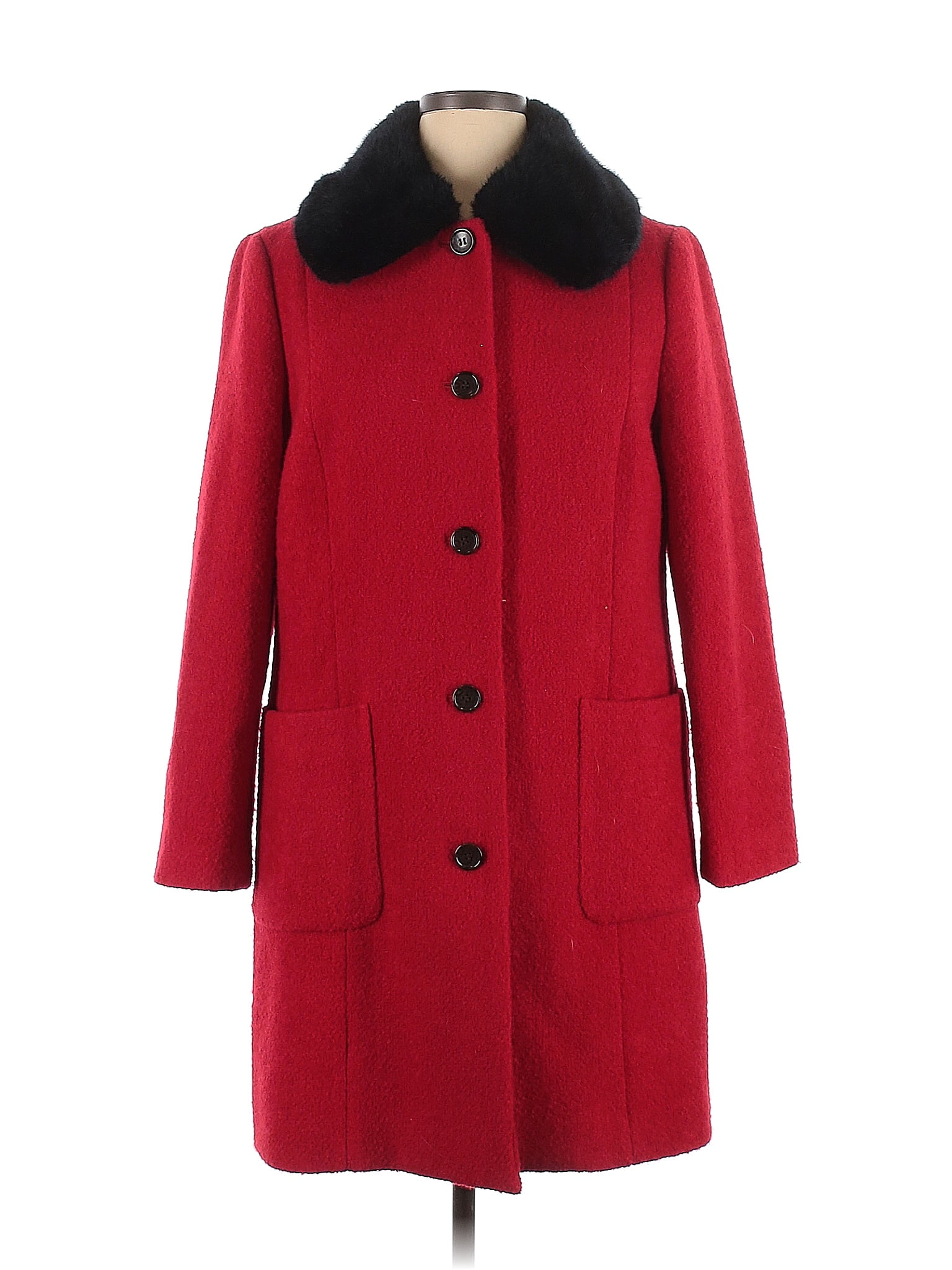 Talbots Solid Red Wool Coat Size XL - 73% off | thredUP