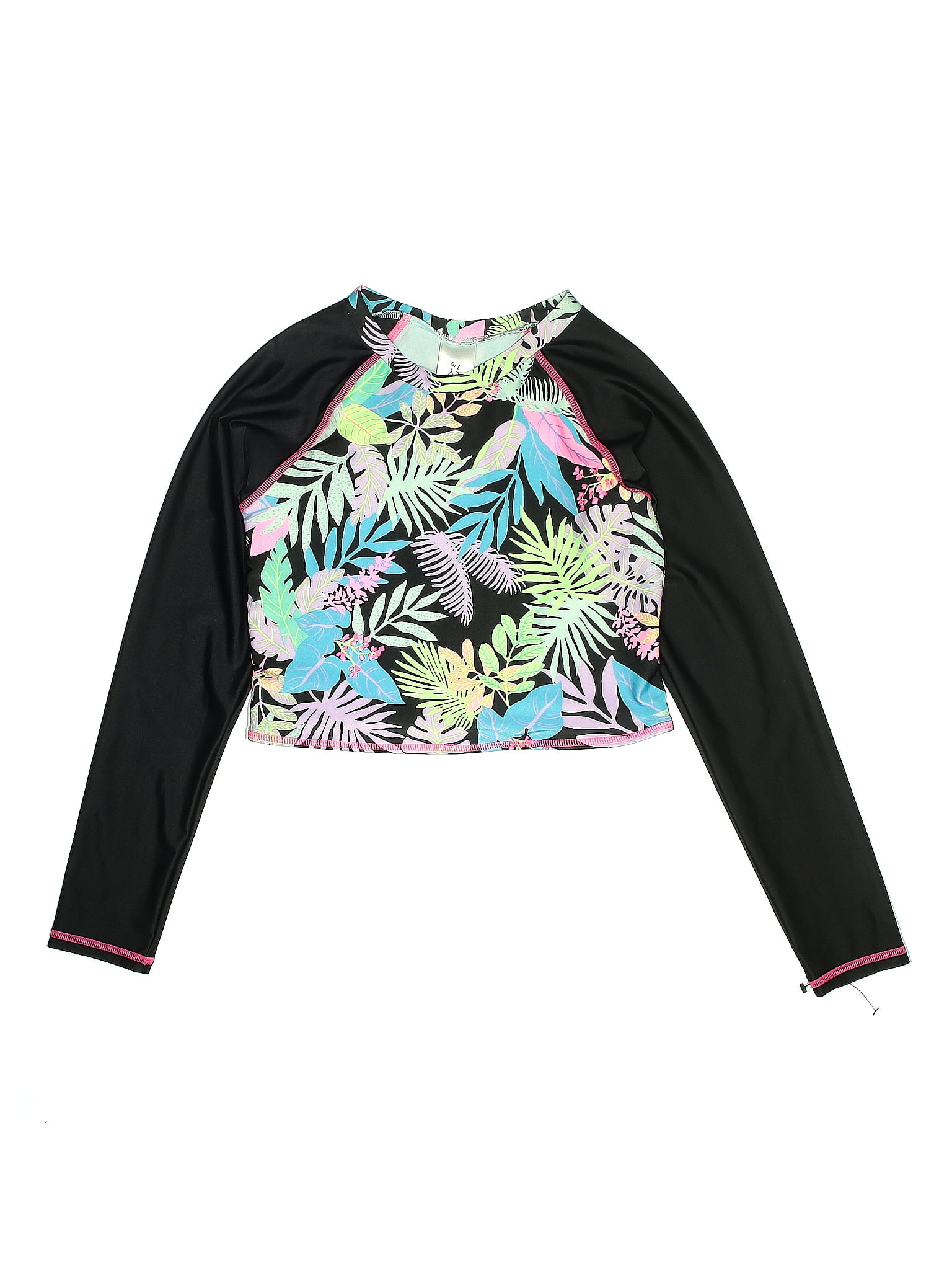 Art Class Floral Black Rash Guard Size 14 - 16 - 25% off | thredUP