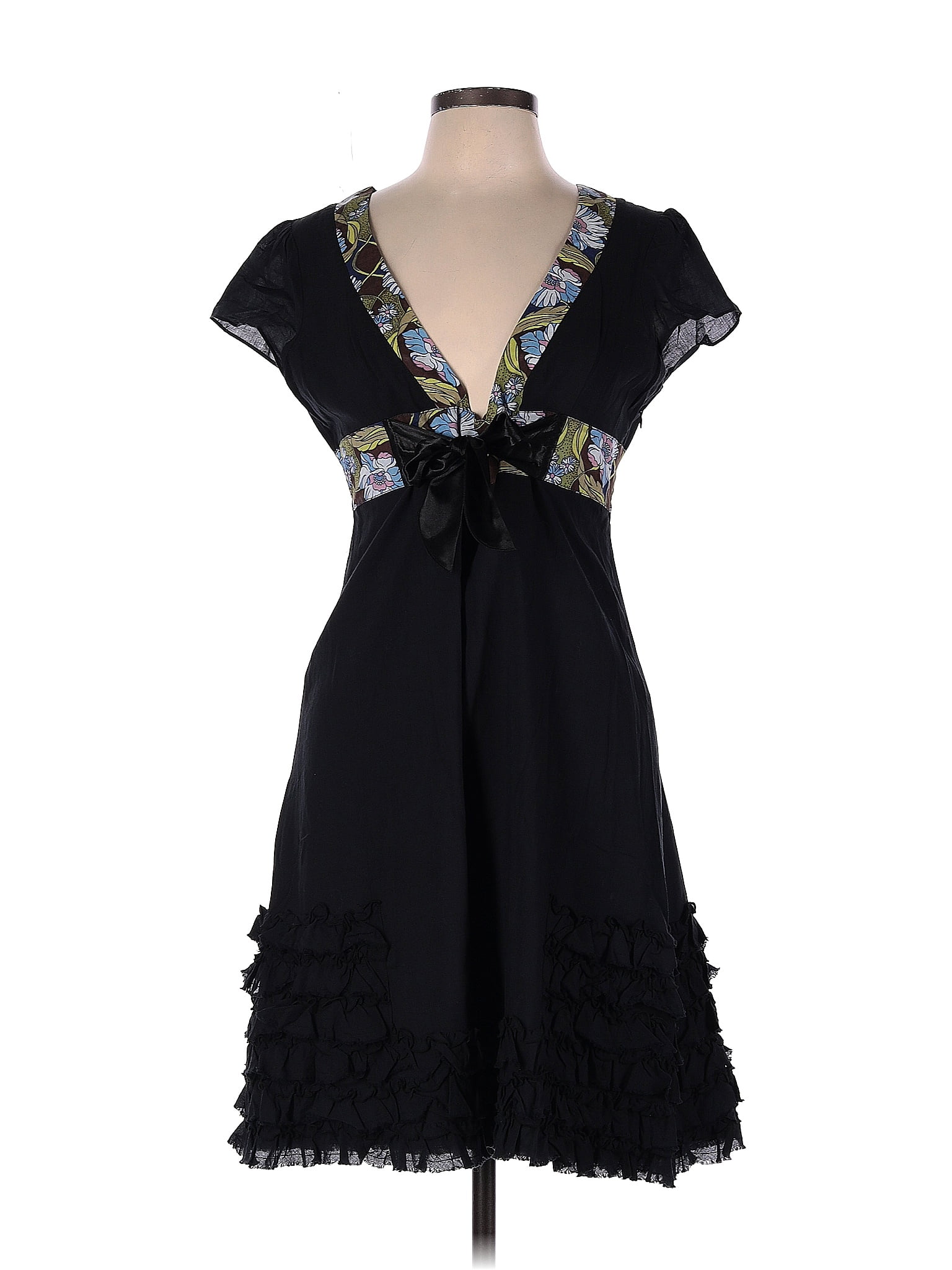 Free People Solid Black Casual Dress Size 10 64 Off Thredup