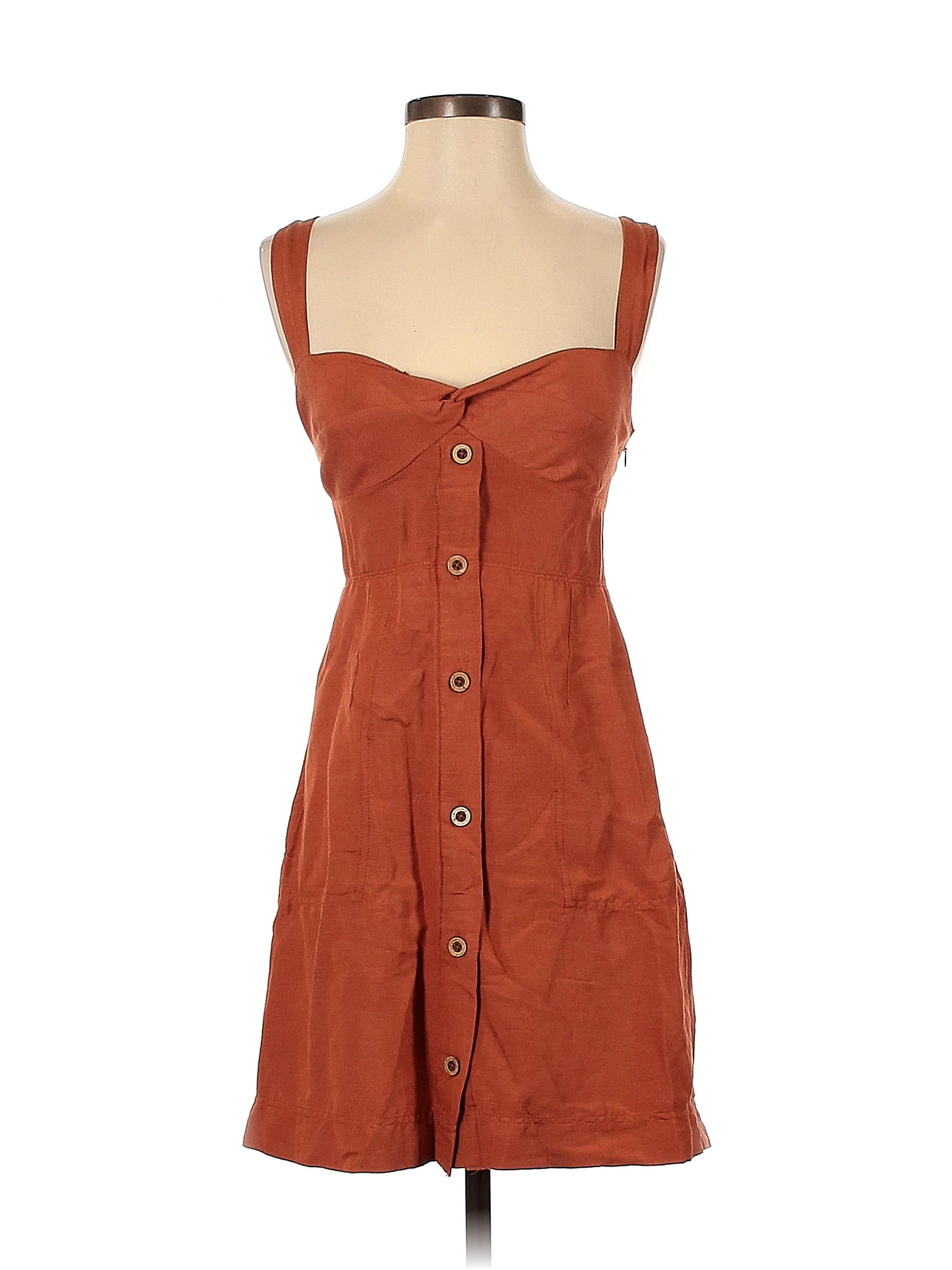 Maeve By Anthropologie Solid Brown Casual Dress Size Xs 55 Off Thredup