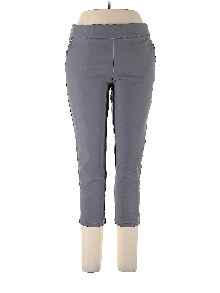 Simply Vera Vera Wang Solid Color Block Gray Active Pants Size L - 67% ...