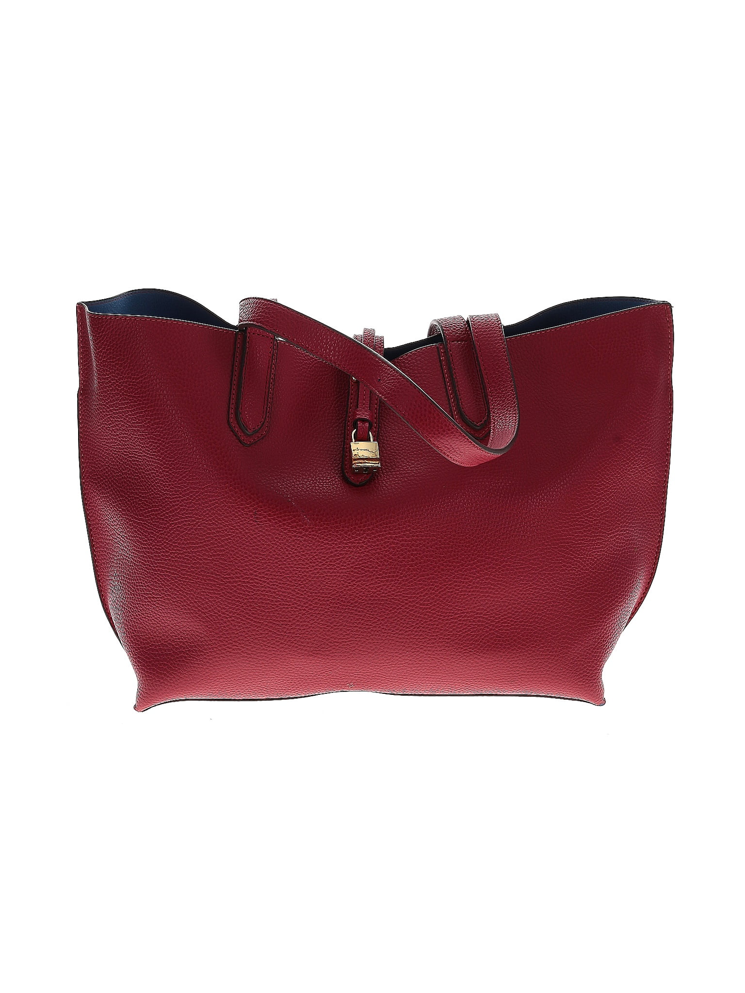 Tutilo 100% Pvc Color Block Solid Maroon Red Tote One Size - 65% off ...