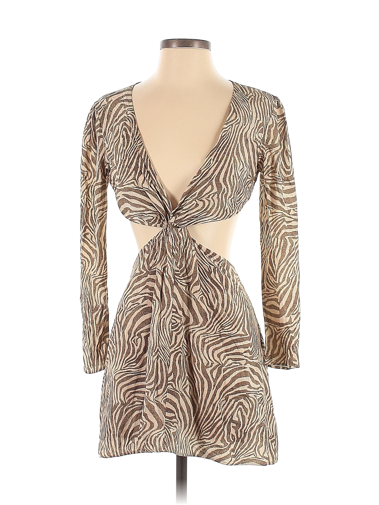 showpo 100% Viscose Zebra Print Tortoise Snake Print Animal Print Tan ...