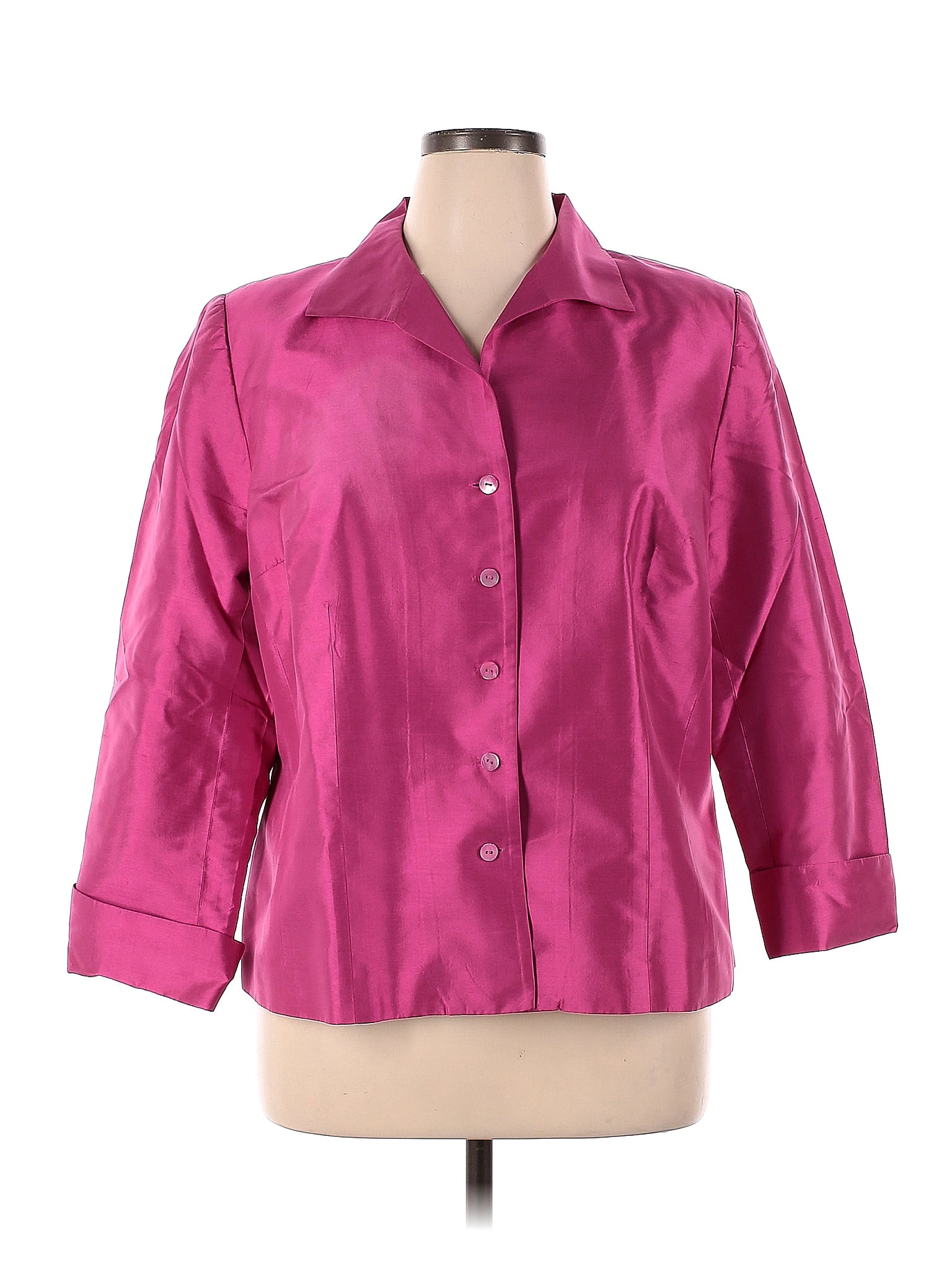 Kate Hill 100% Silk Pink Silk Blazer Size 20 (Plus) - 65% off | thredUP