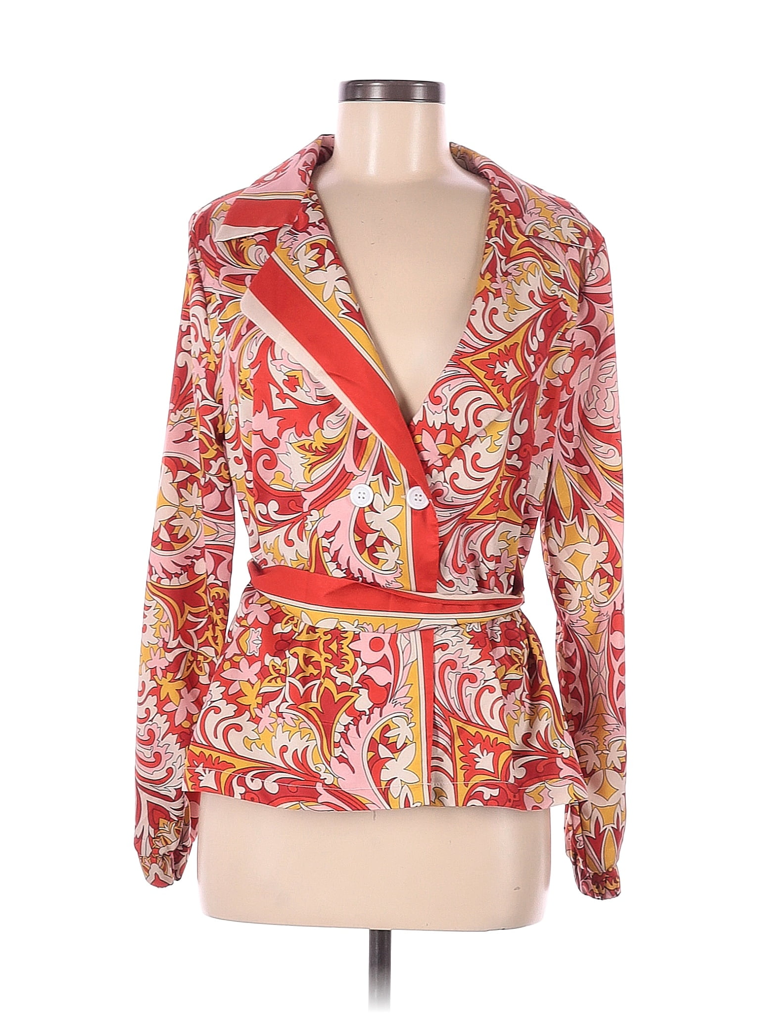 Shein 100% Polyester Red Jacket Size L - 55% off | ThredUp