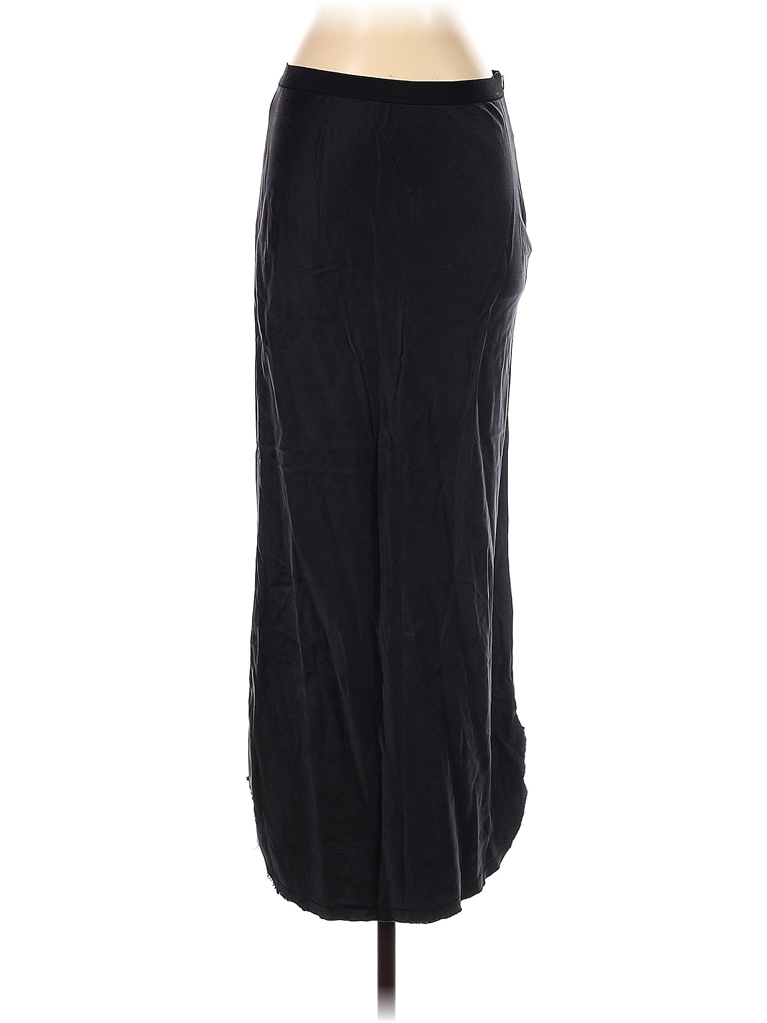 Nili Lotan 100% Silk Solid Black Silk Skirt Size 4 - 82% off | ThredUp