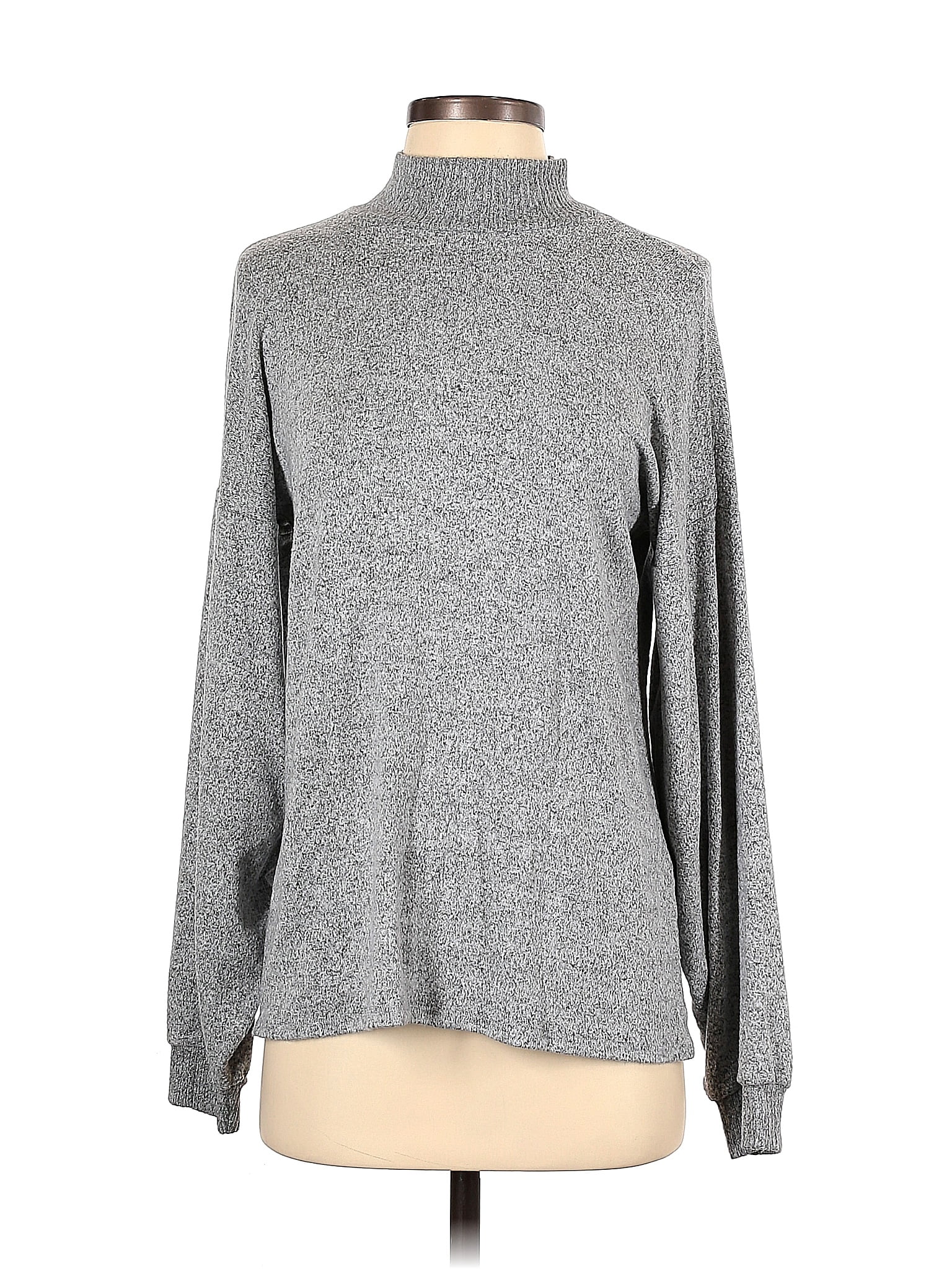Kiki Color Block Marled Gray Turtleneck Sweater Size S - 71% off | thredUP
