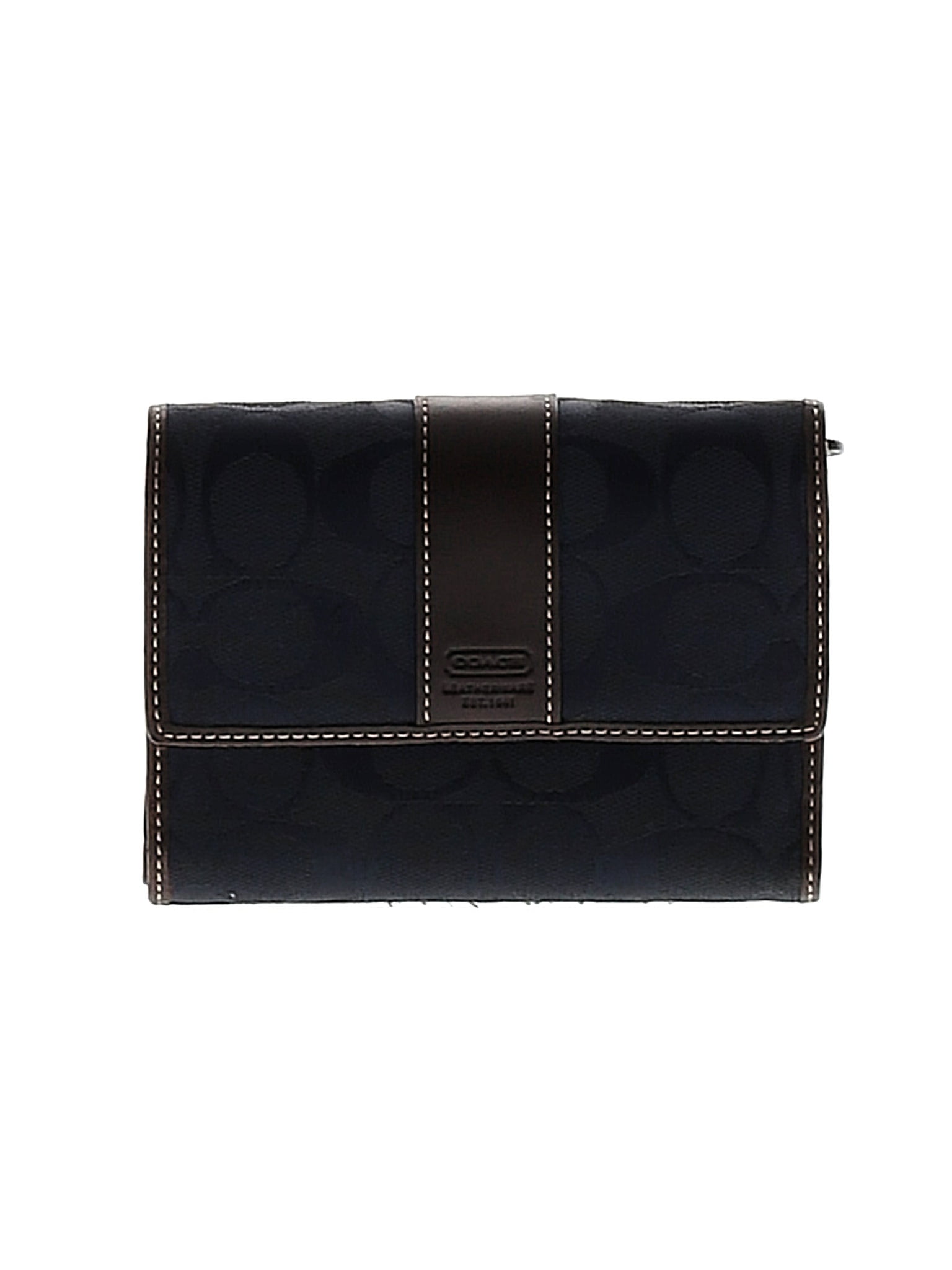 Coach Factory Solid Black Blue Wallet One Size - 43% off | thredUP