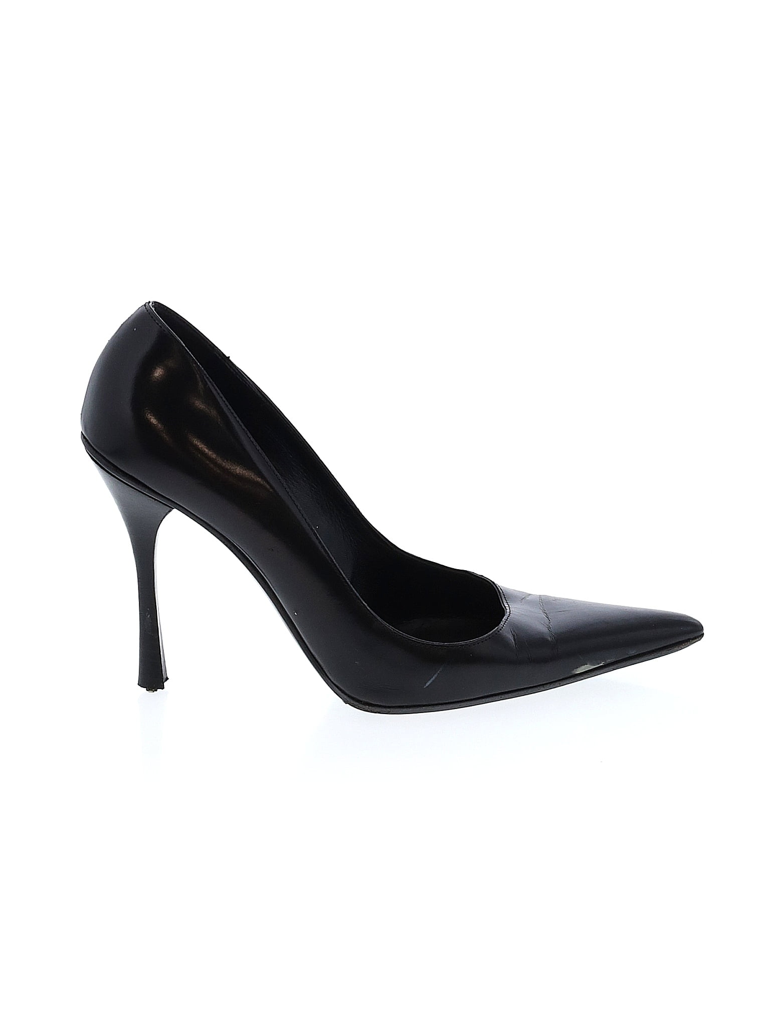 Gucci 100 Leather Solid Black Heels Size 9 84 Off Thredup