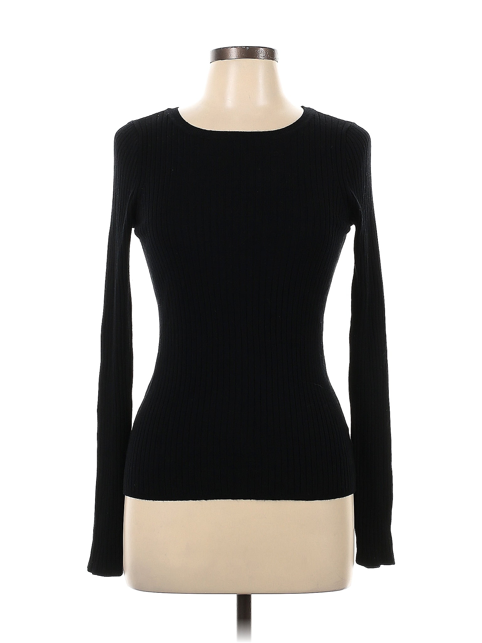 Express Color Block Solid Black Pullover Sweater Size L 73 Off Thredup