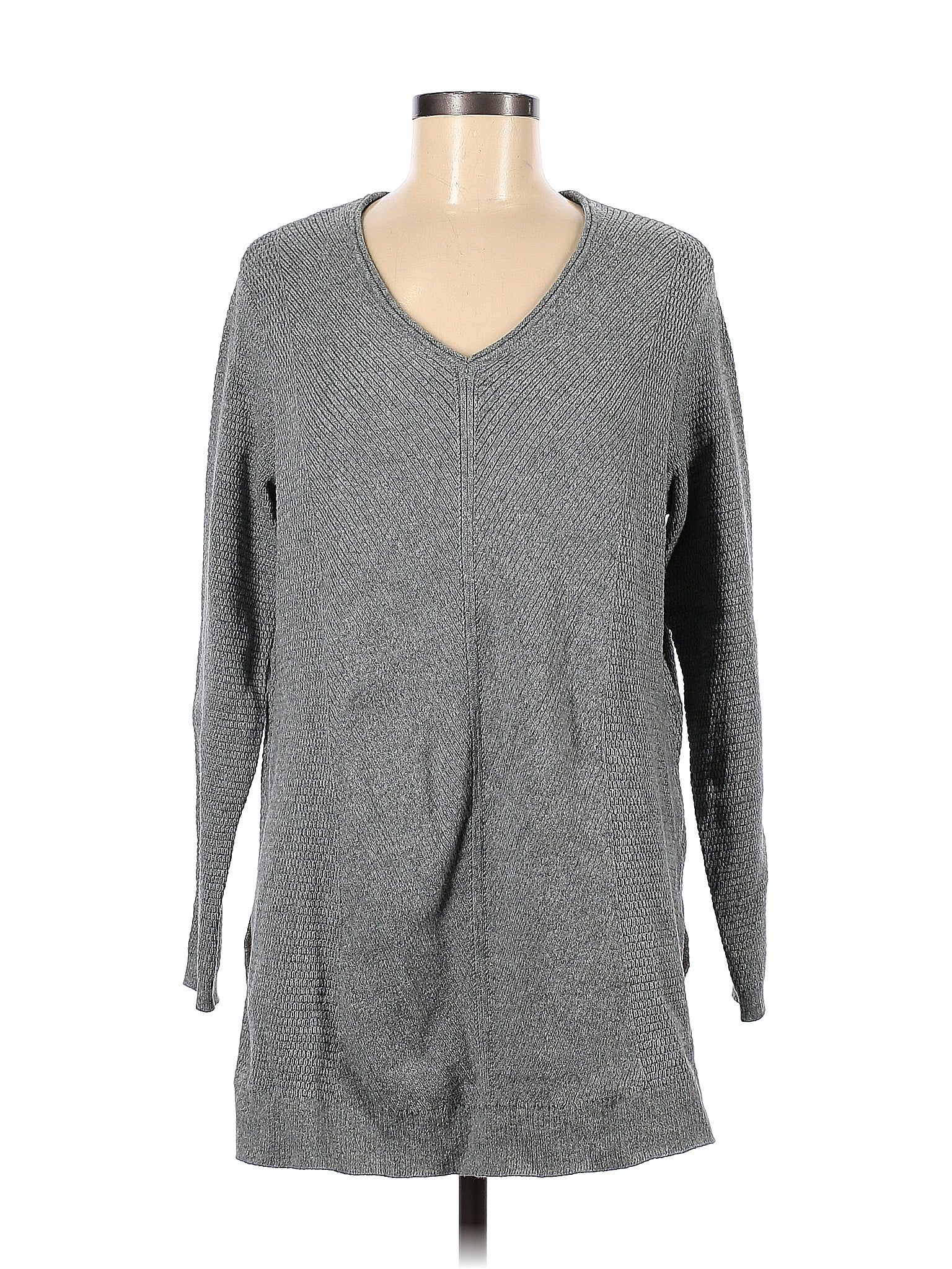 J.Jill Color Block Marled Gray Pullover Sweater Size M - 66% off | thredUP