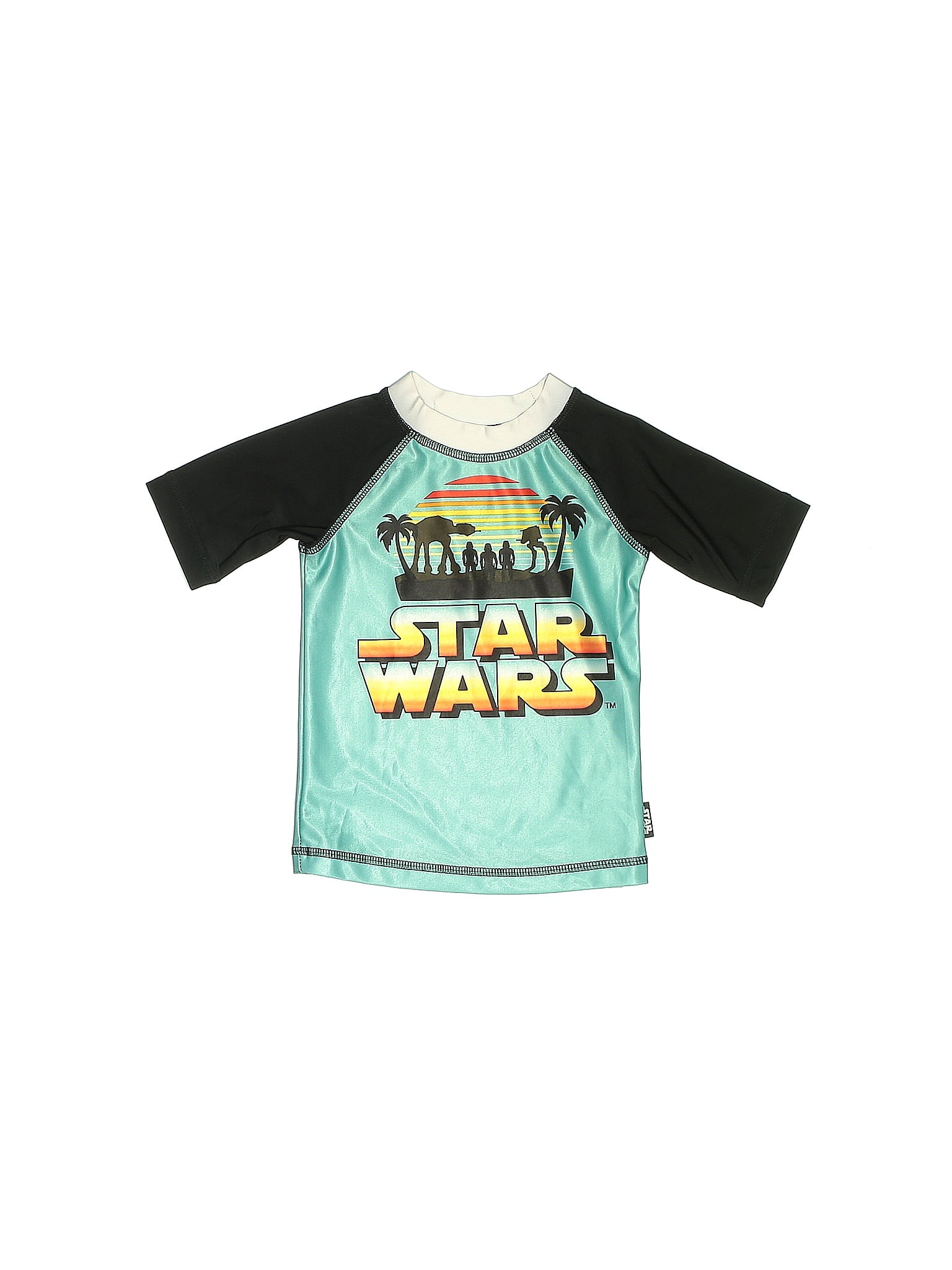 Disney Solid Blue Green Rash Guard Size 2 - 27% off | thredUP