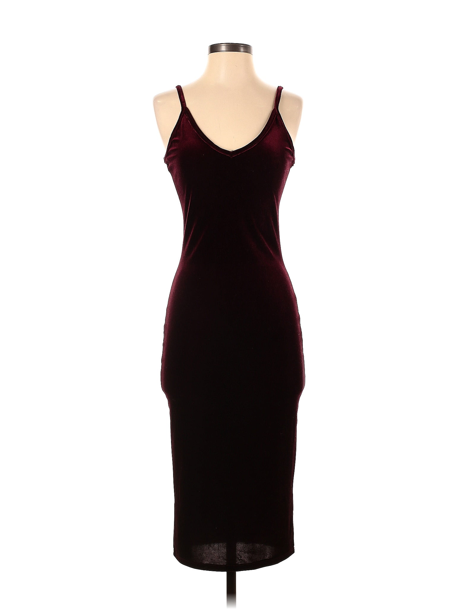 Fashion Nova Solid Maroon Burgundy Casual Dress Size S 32 Off Thredup