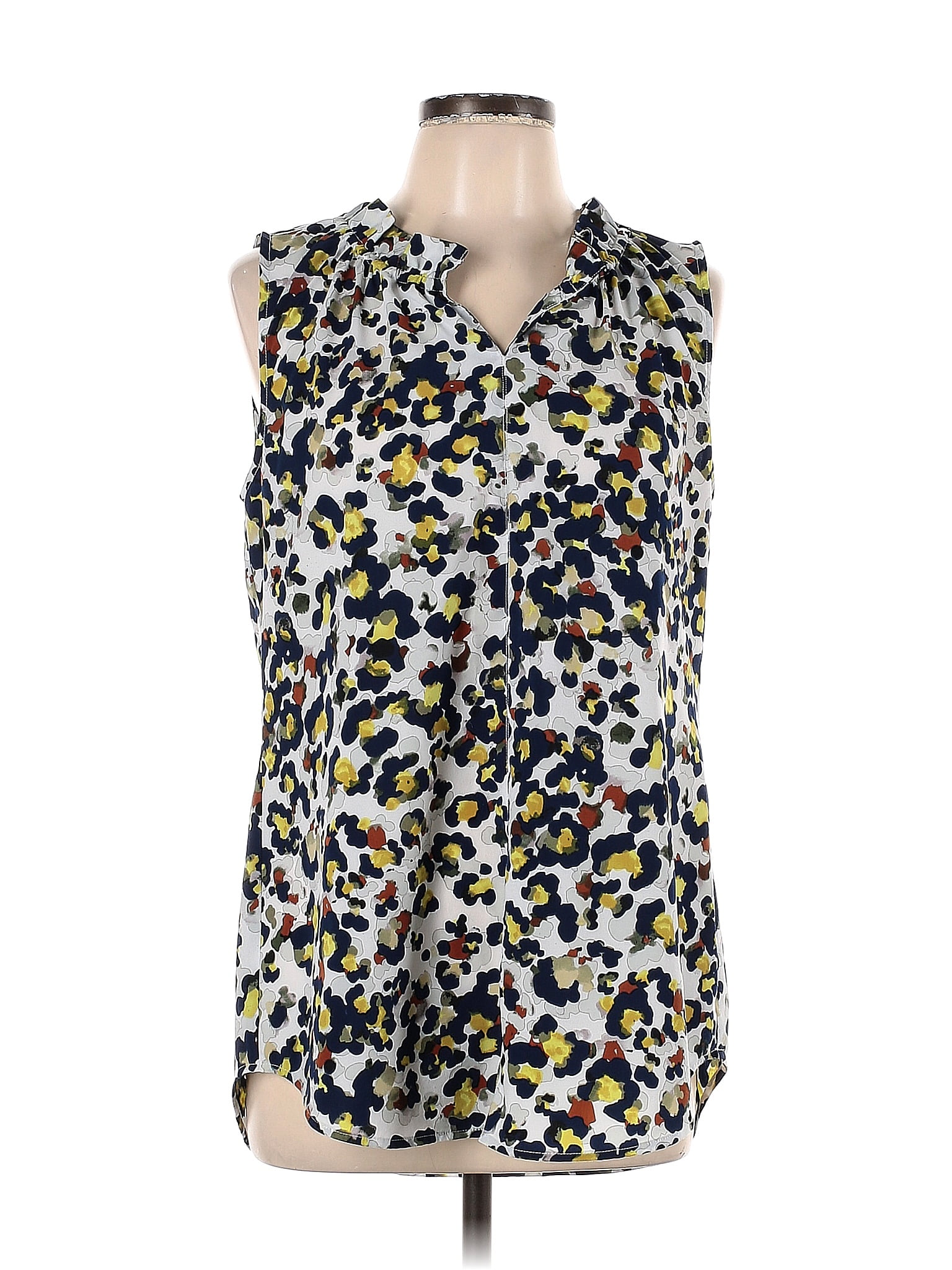 Cabi 100 Polyester Yellow Sleeveless Blouse Size L 86 Off Thredup