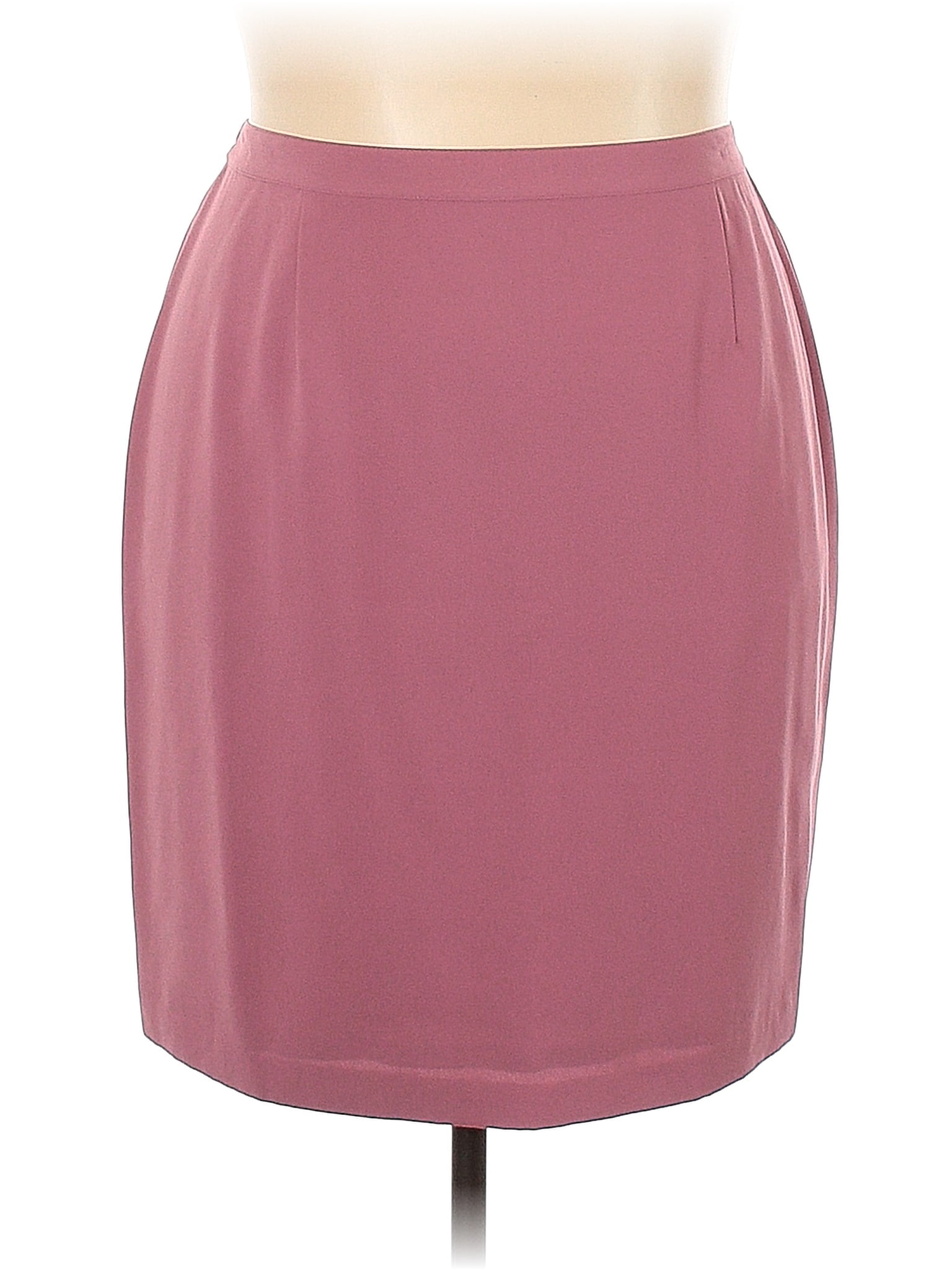 Together 100 Polyester Solid Blush Pink Casual Skirt Size 18 Plus