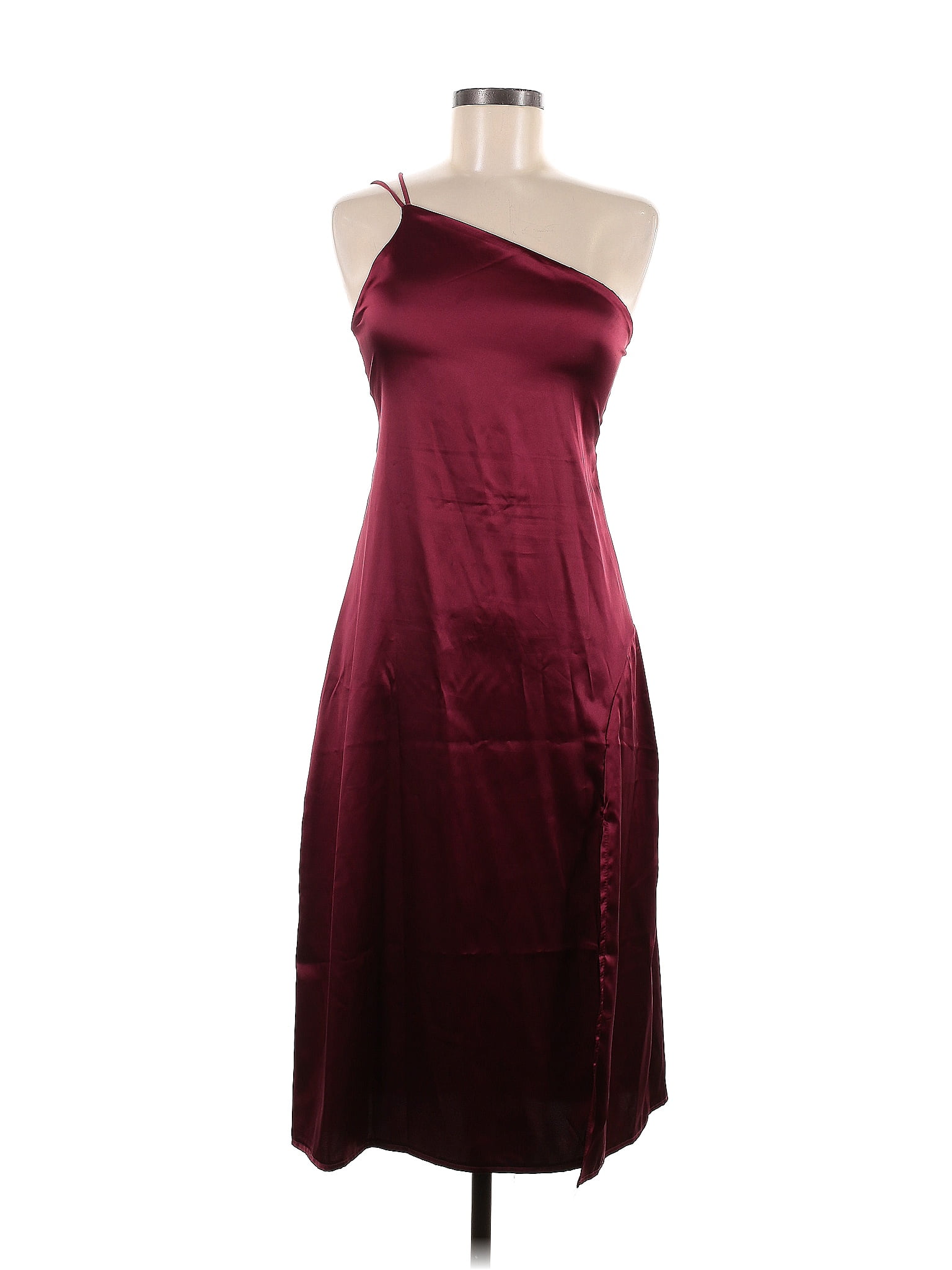 Femme Luxe 100 Polyester Solid Maroon Burgundy Cocktail Dress Size 8