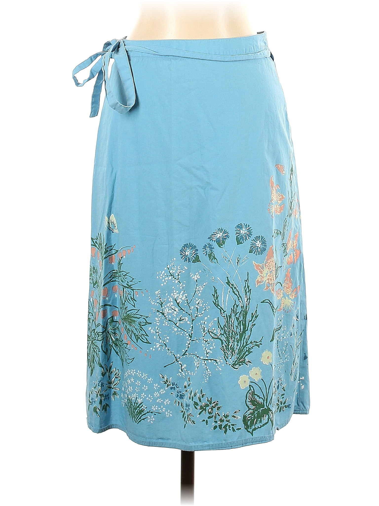 Lance Karesh 100% Cotton Floral Blue Teal Formal Skirt Size 2 - 49% off ...