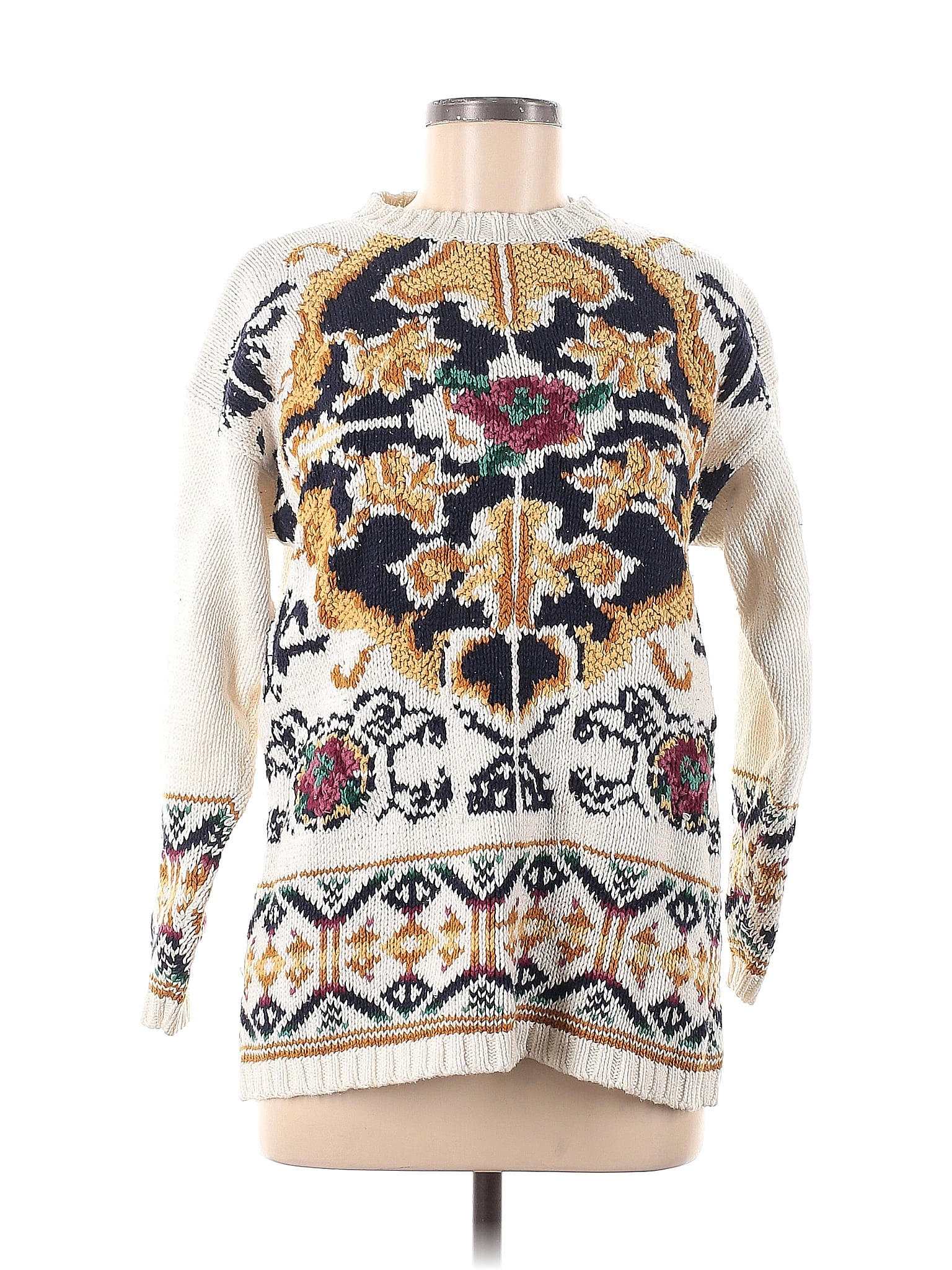 Reference Point Ivory Pullover Sweater Size M - 55% off | ThredUp