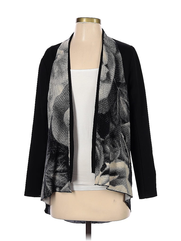 Komarov Color Block Solid Black Kimono Size S - 81% off | ThredUp