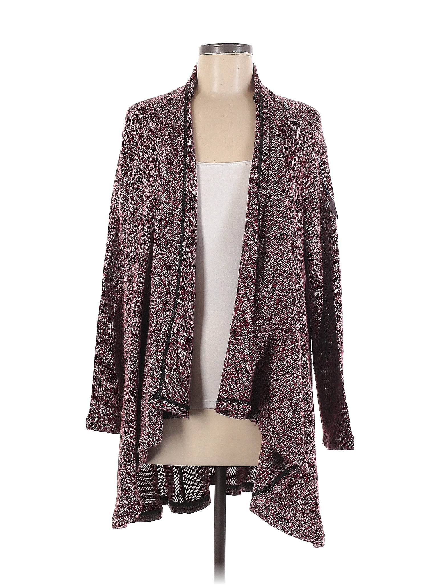 Anthony Richards 100% Acrylic Color Block Marled Multi Color Burgundy ...