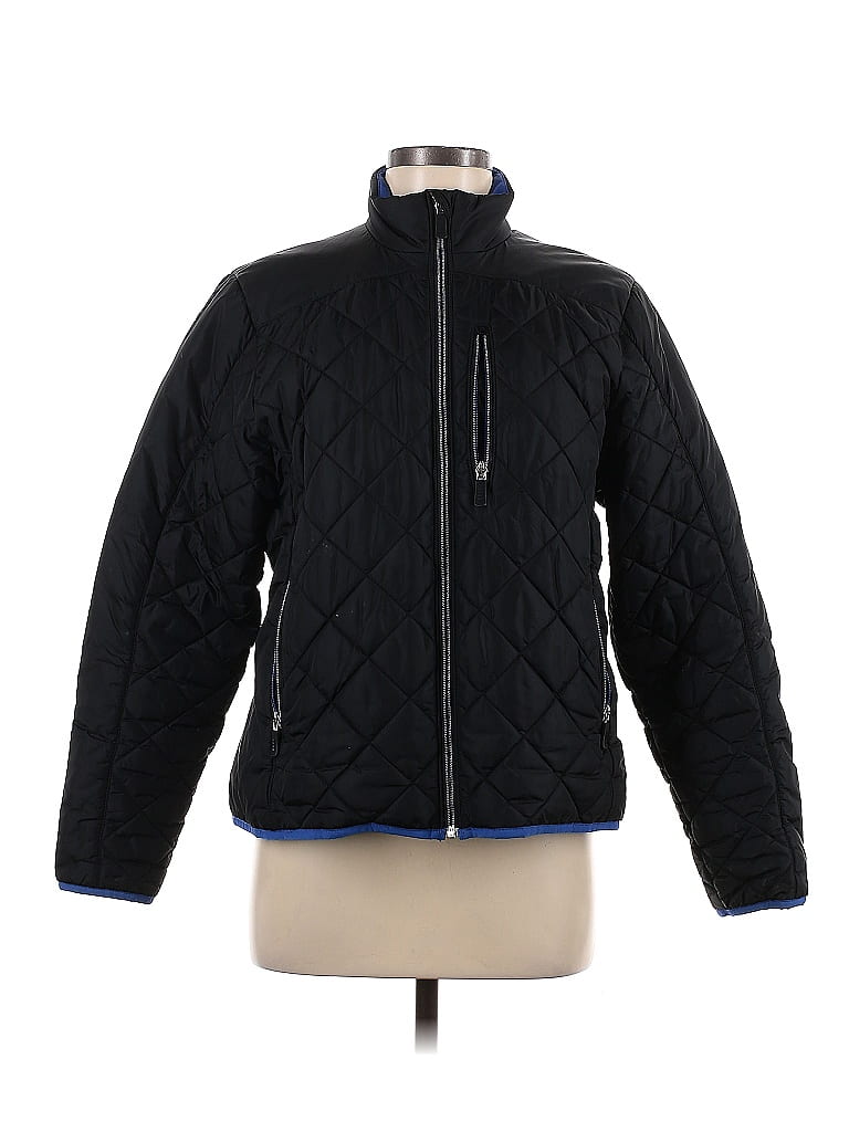 Lands' End 100% Nylon Argyle Black Jacket Size M - 82% off | ThredUp