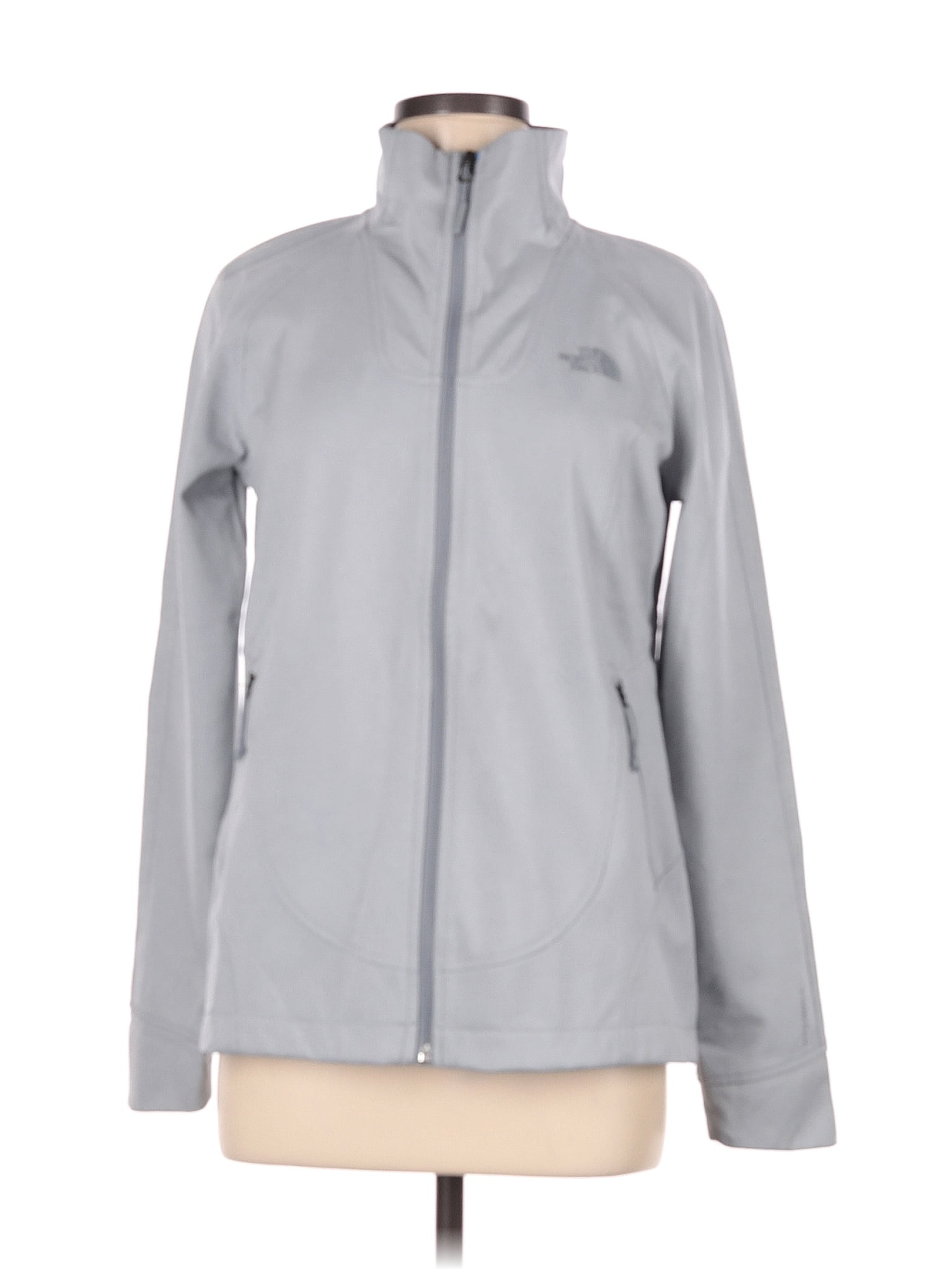 The North Face 100% Polyester Gray Track Jacket Size M - 61% off | thredUP