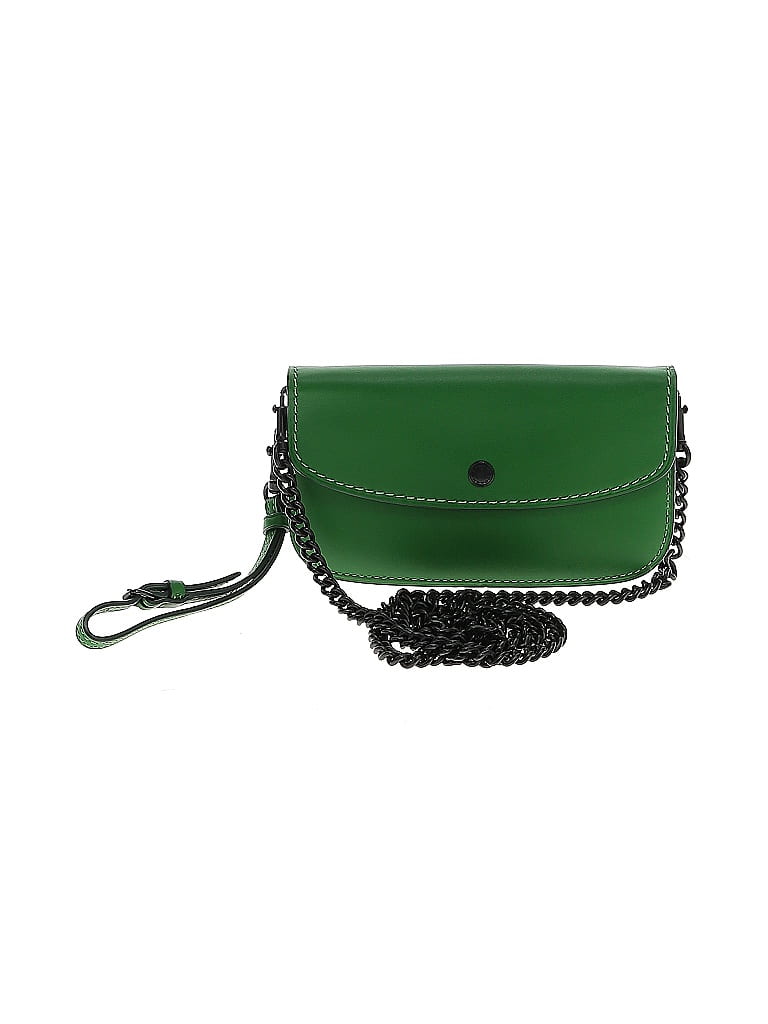 Coach 1941 100% Leather Solid Green Leather Crossbody Bag One Size - 29 ...