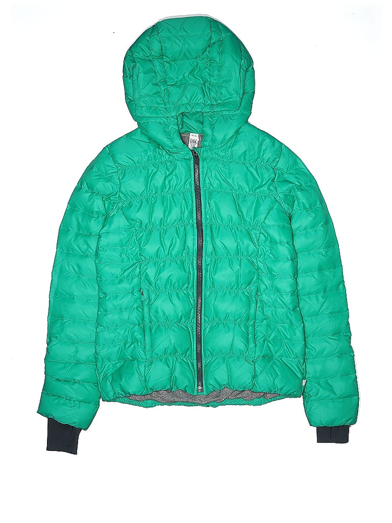 Athleta 100% Nylon Solid Green Athleta Girl Downtastic Jacket Size 14 ...