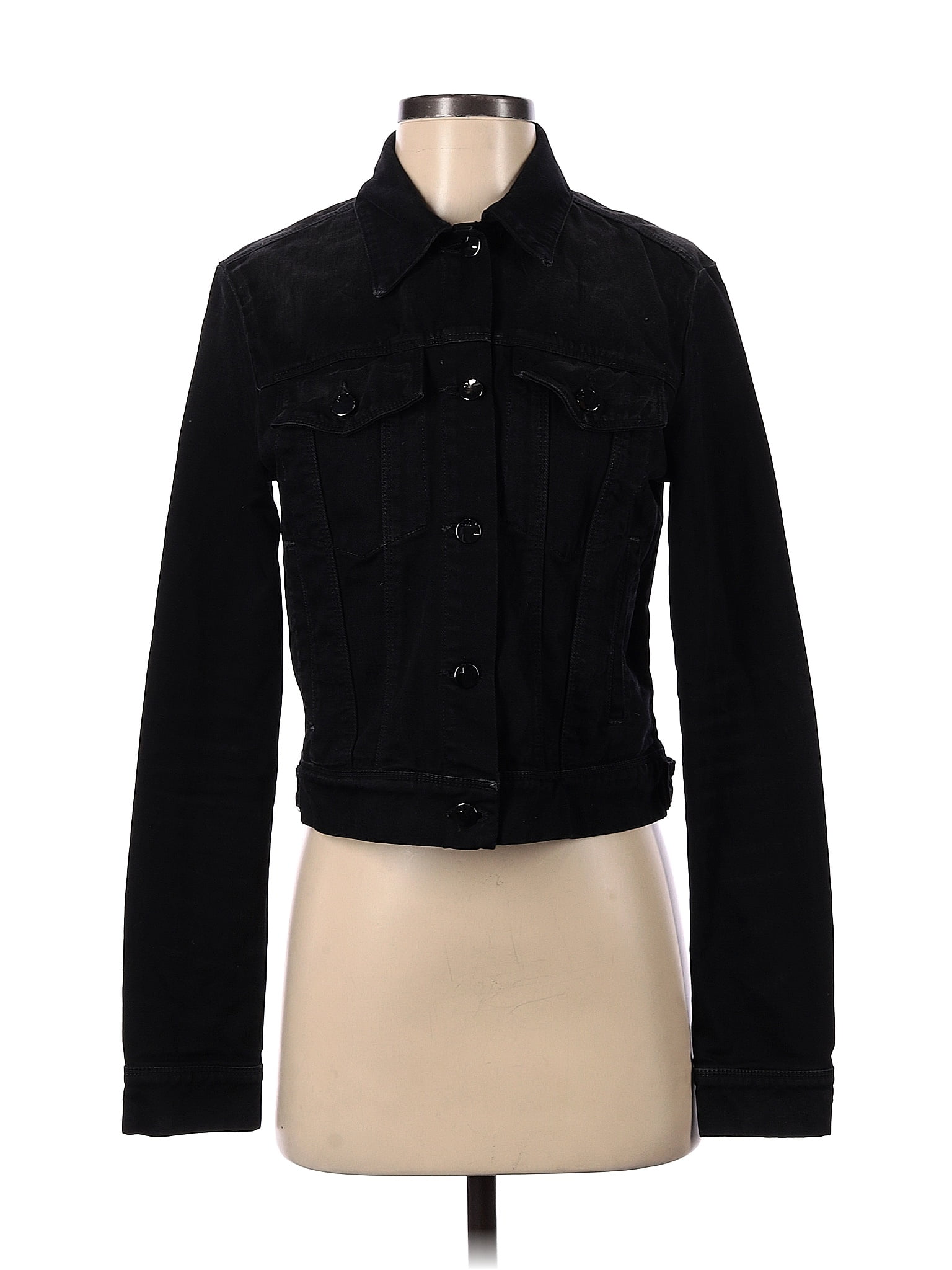 J Brand 100% Cotton Solid Black Denim Jacket Size S - 79% off | thredUP