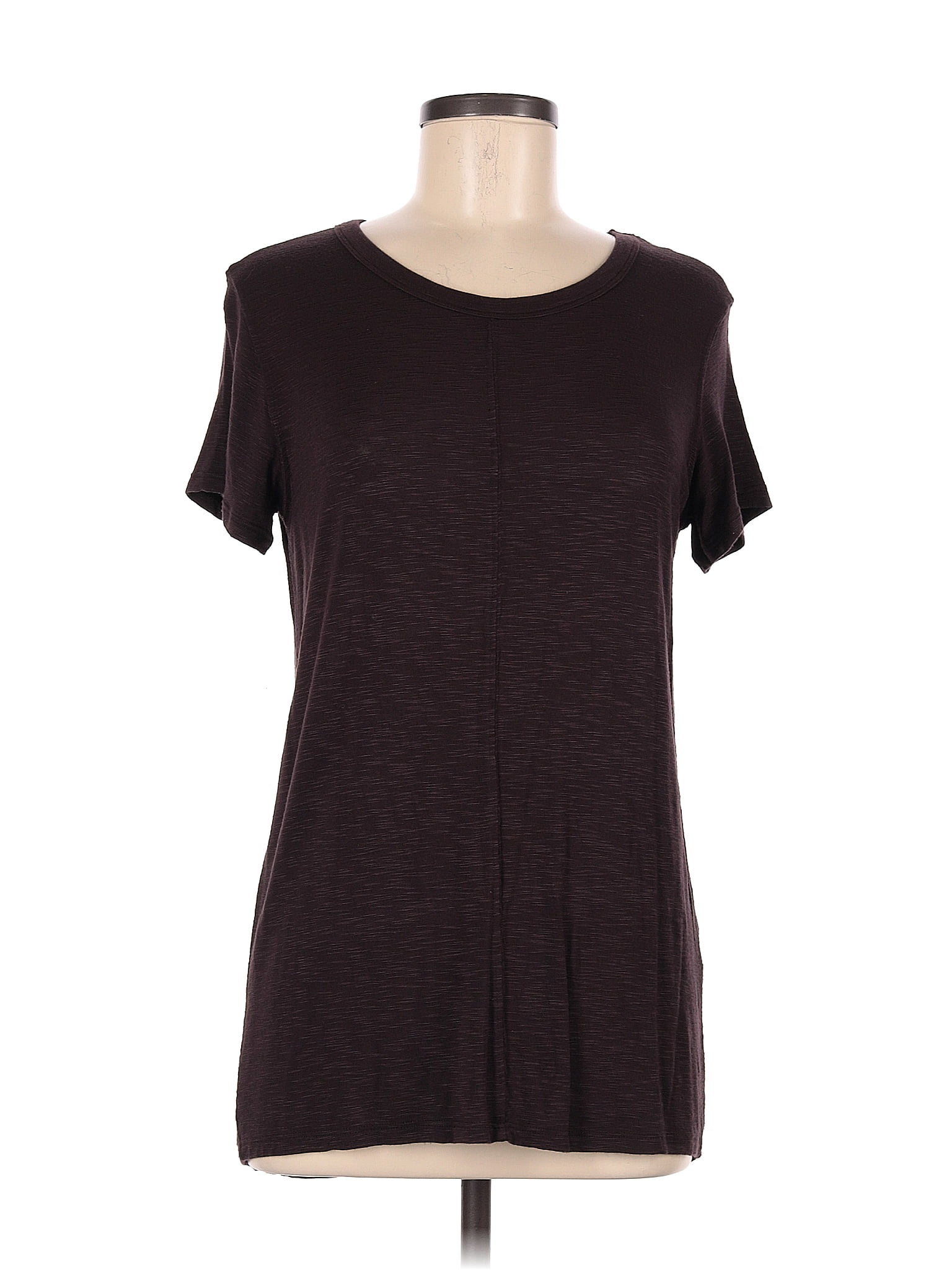 Laila Jayde Brown Burgundy Short Sleeve Top Size M - 70% off | thredUP