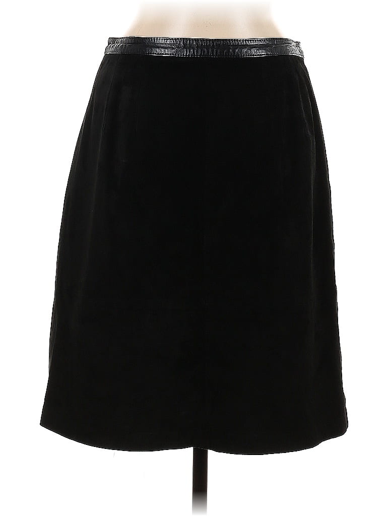 Assorted Brands 100 Leather Solid Black Leather Skirt Size 8 57 Off Thredup