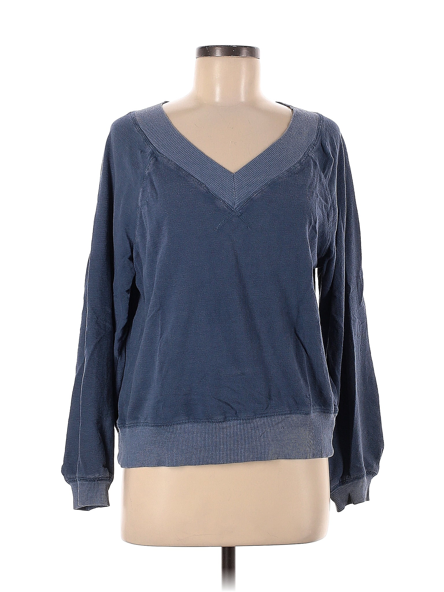 Universal Thread 100% Cotton Color Block Solid Blue Sweatshirt Size M ...