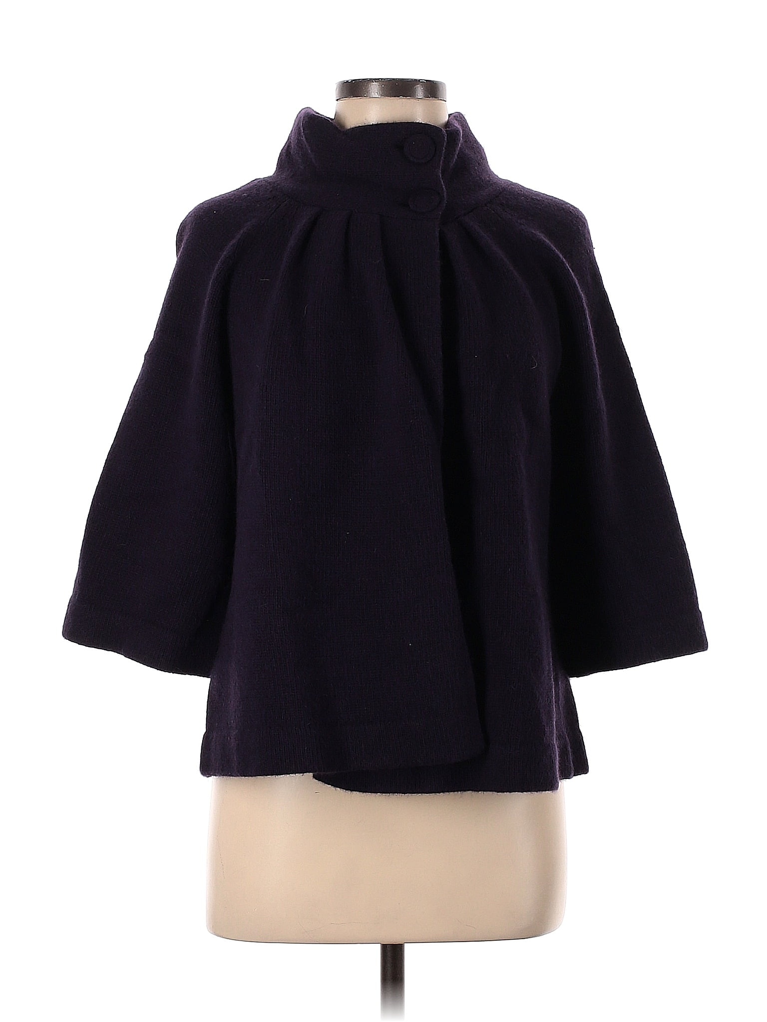 Carole Little Color Block Solid Purple Wool Pullover Sweater Size M ...