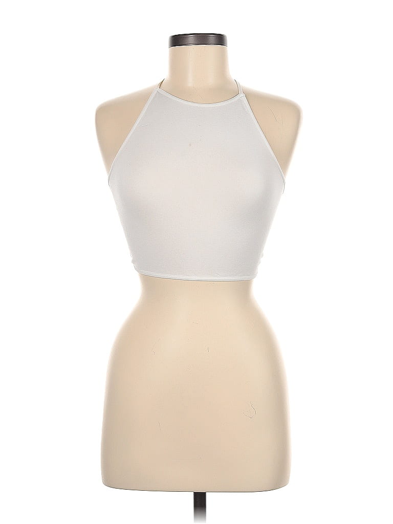 Babaton Solid White Halter Top Size M - 58% off | thredUP