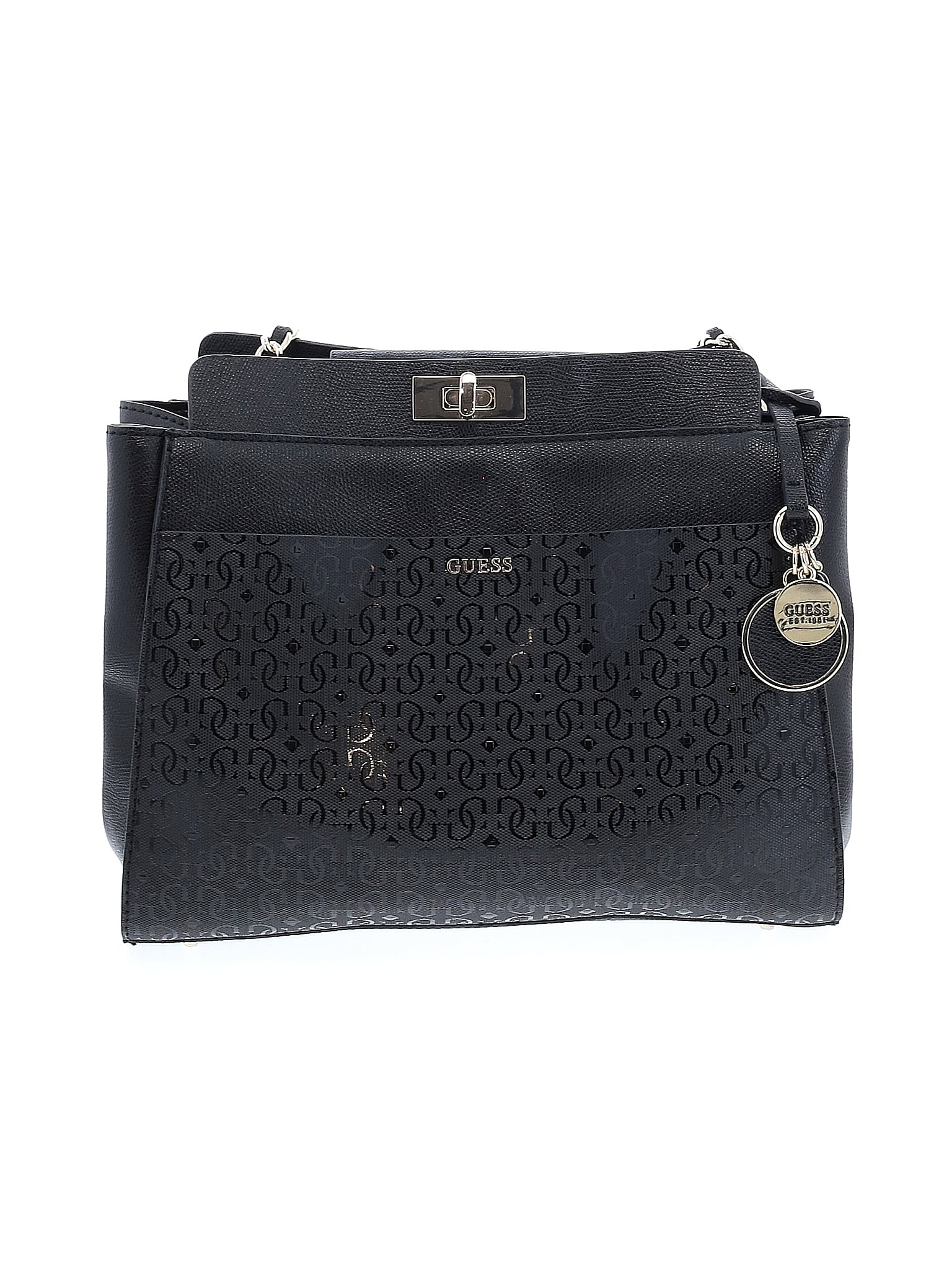 Guess Solid Black Satchel One Size - 69% off | thredUP