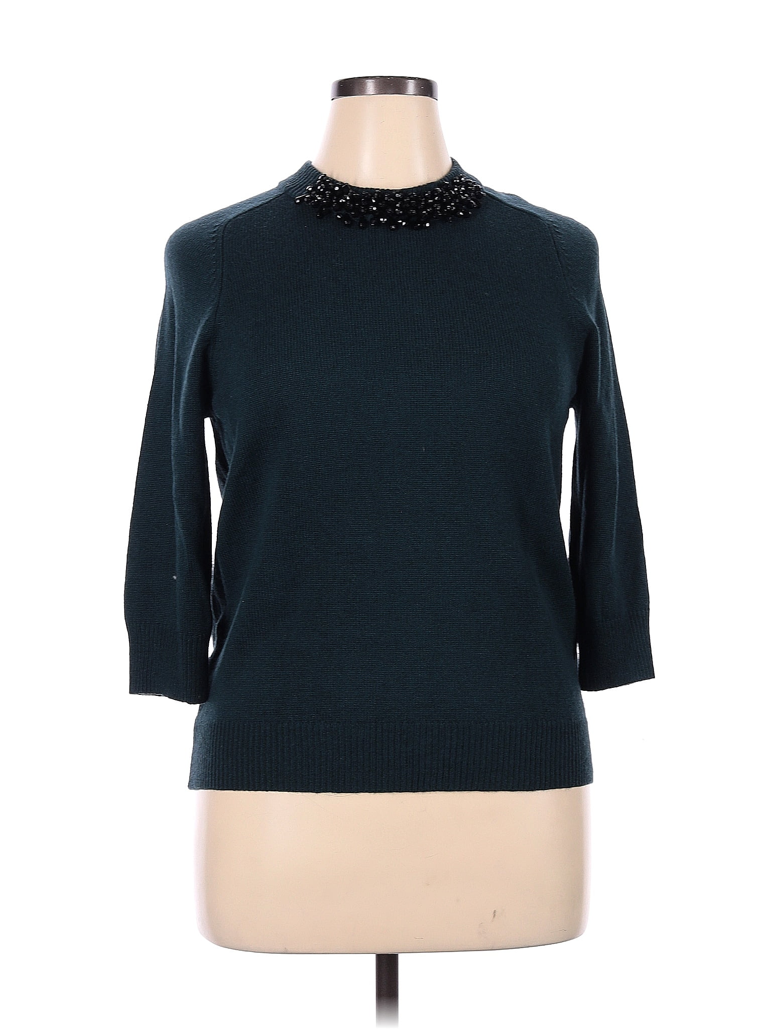 Ann Taylor Color Block Teal Pullover Sweater Size XL - 76% off | thredUP