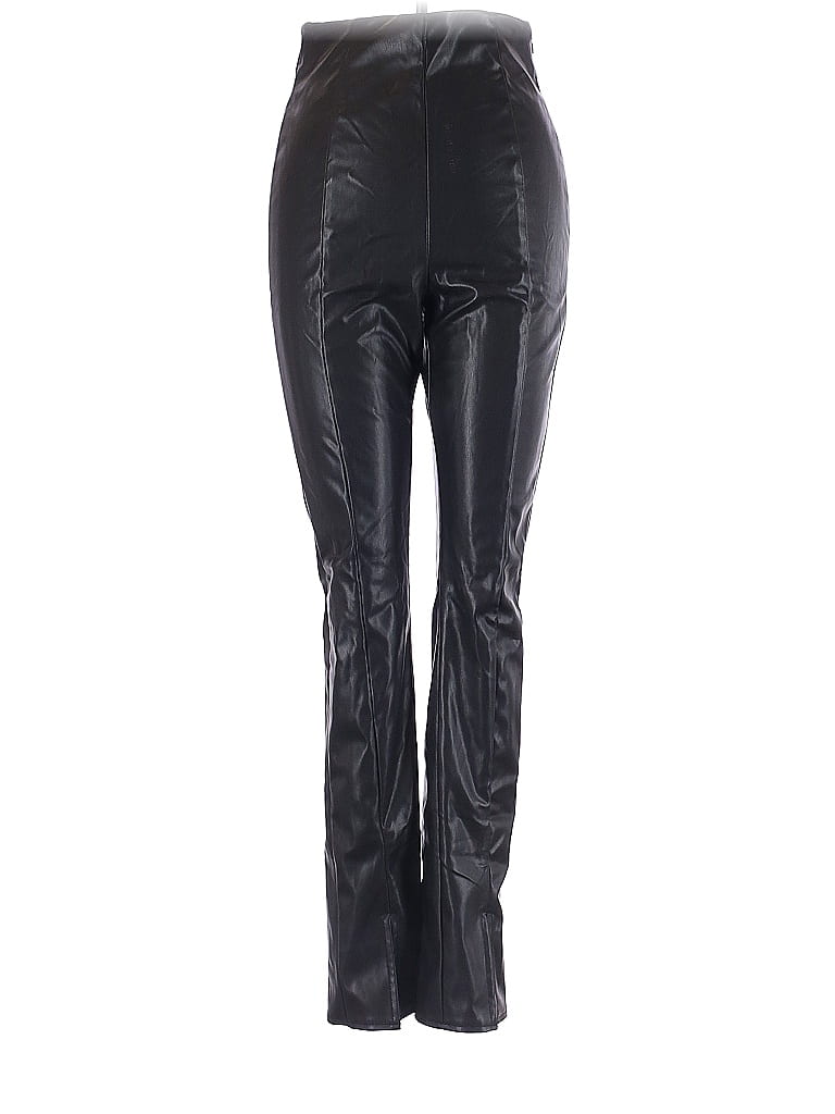 Missguided Solid Black Leather Pants Size 0 - 50% off | thredUP