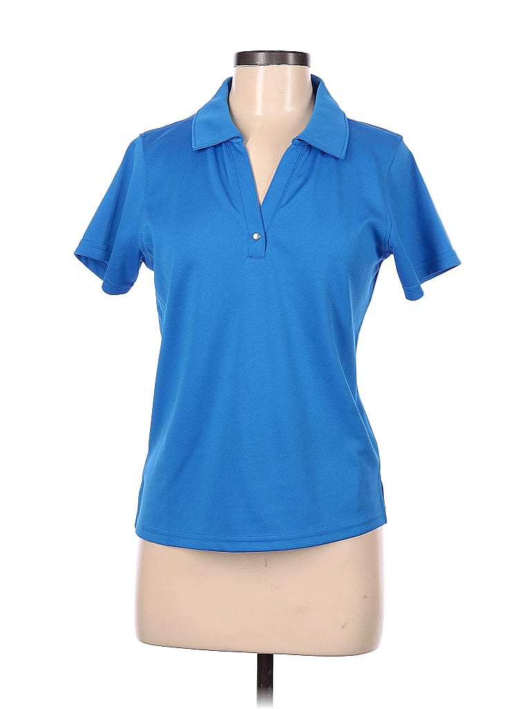 Pebble Beach 100 Polyester Blue Short Sleeve Polo Size M 65 Off