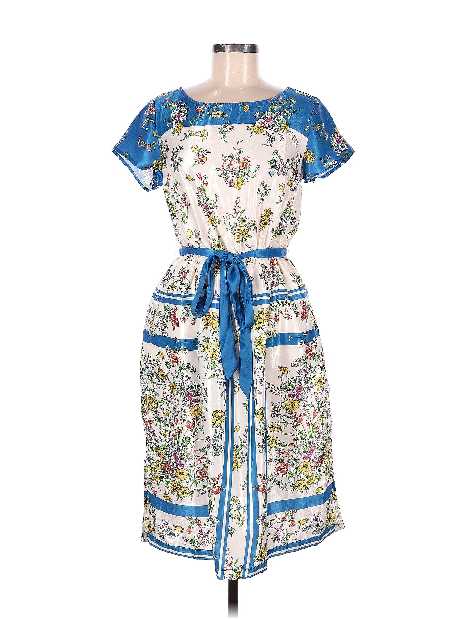 ModCloth 100% Polyester Blue Casual Dress Size M - 59% off | ThredUp