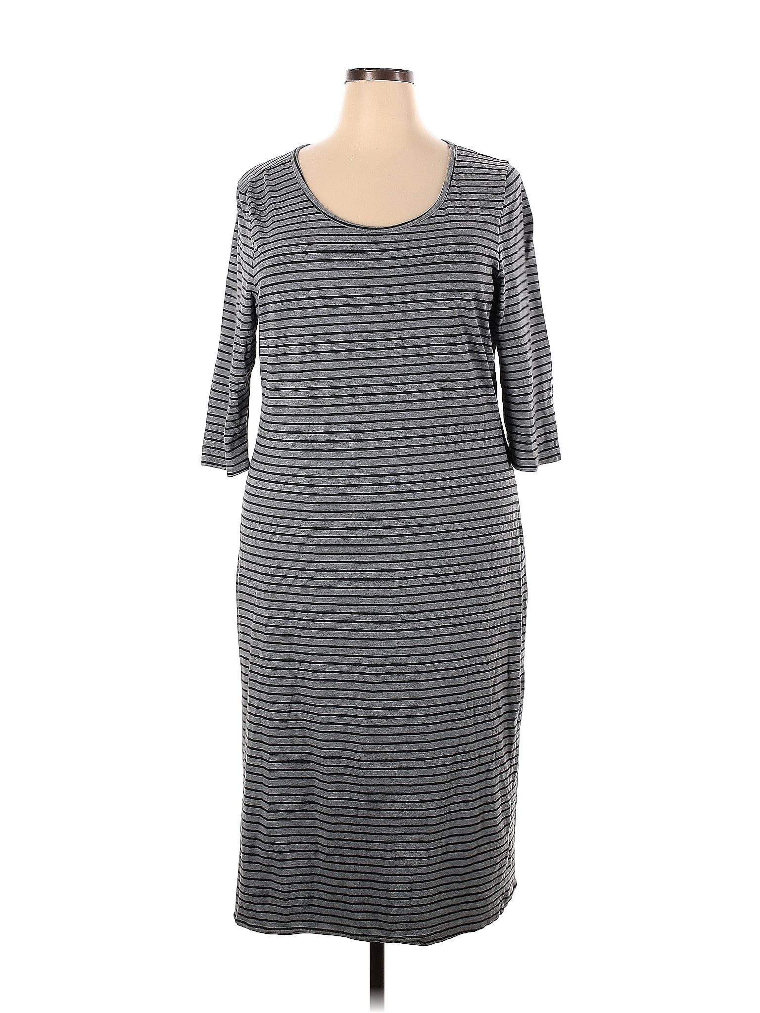 Old Navy Stripes Multi Color Gray Casual Dress Size Xxl 45 Off Thredup