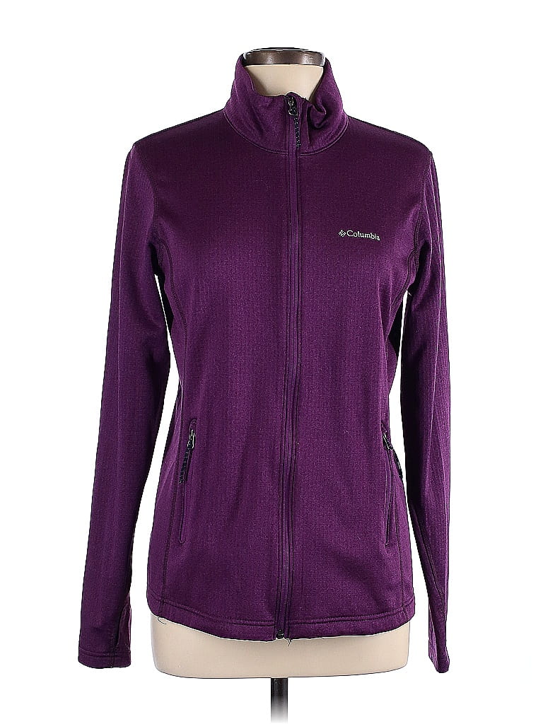 Columbia 100% Polyester Purple Track Jacket Size L - 64% off | thredUP