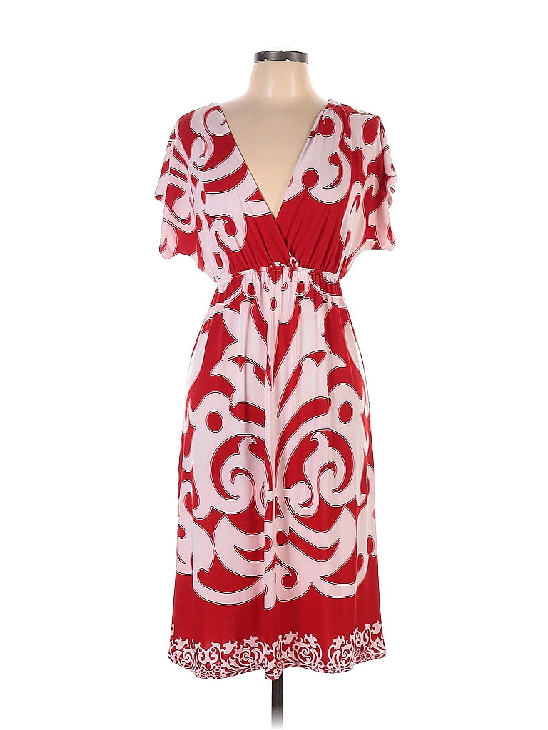 Jon And Anna Damask Multi Color Red Casual Dress Size Xl 42 Off Thredup