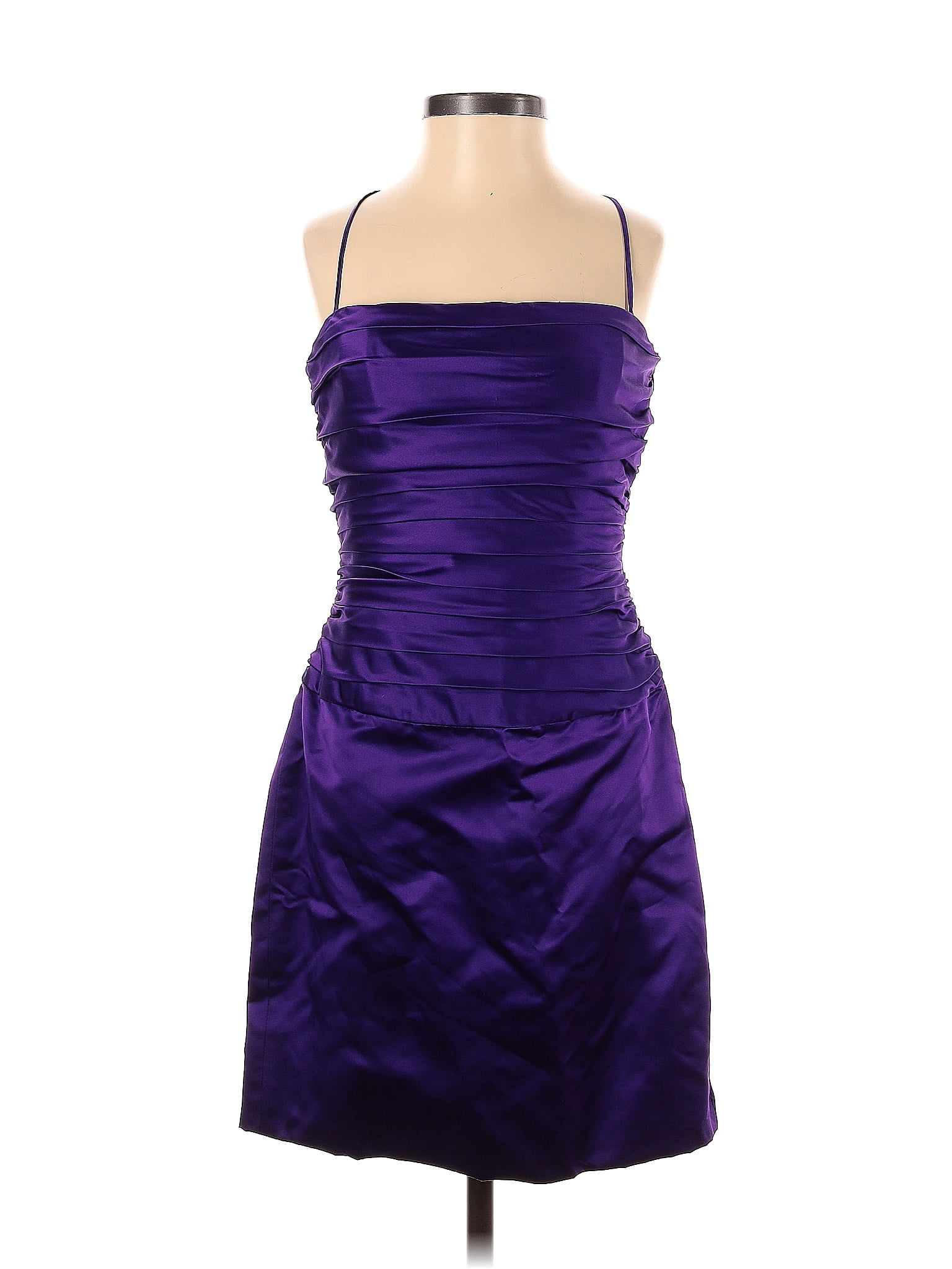 Ralph Lauren Black Label 100% Silk Purple Cocktail Dress Size 2 - 95% ...
