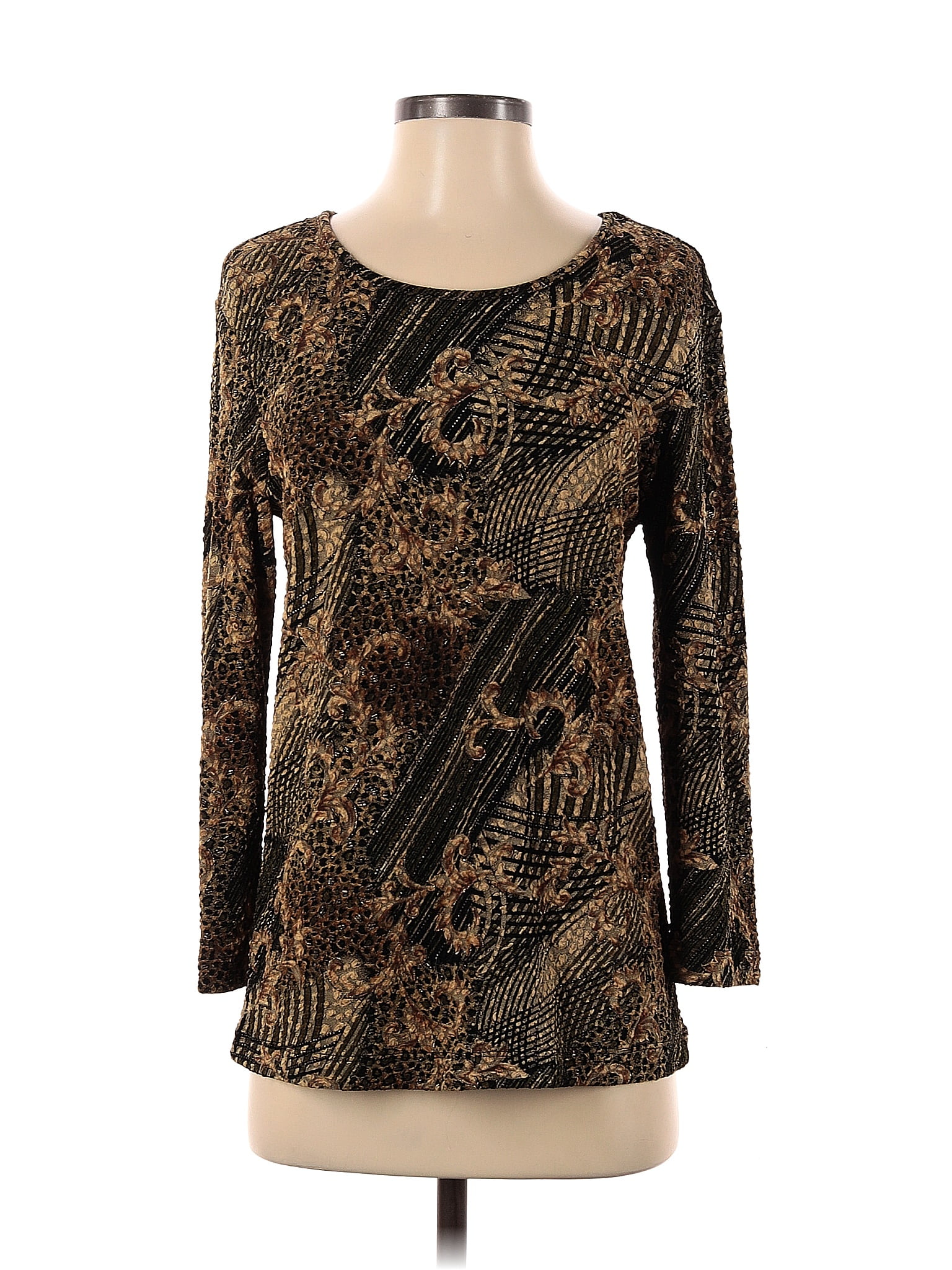 Chico's Design Paisley Gold Long Sleeve Top Size Sm (0) - 72% off | thredUP
