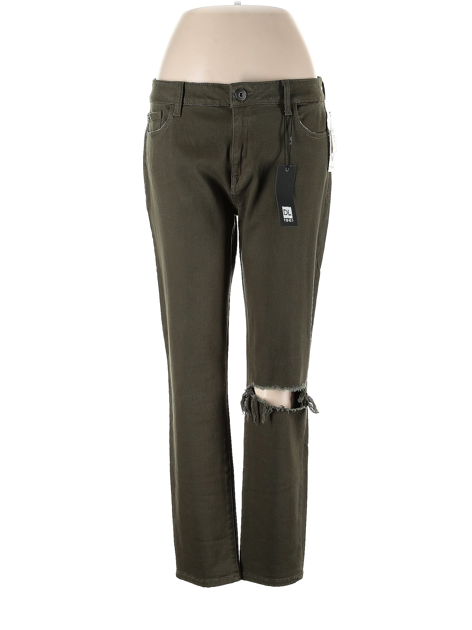 DL1961 Solid Green Jeans 32 Waist - 94% off | thredUP