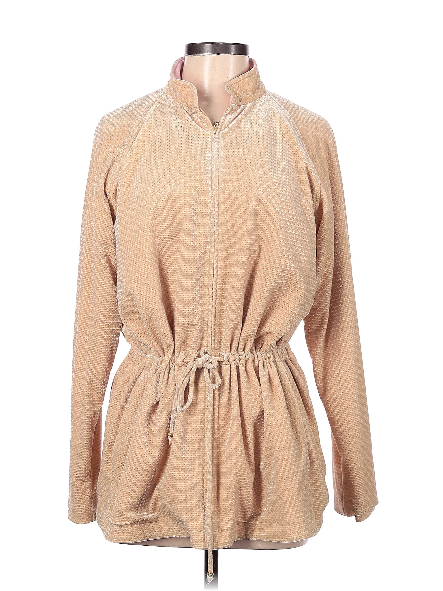 St. John Sport Solid Tan Track Jacket Size M - 83% off | ThredUp